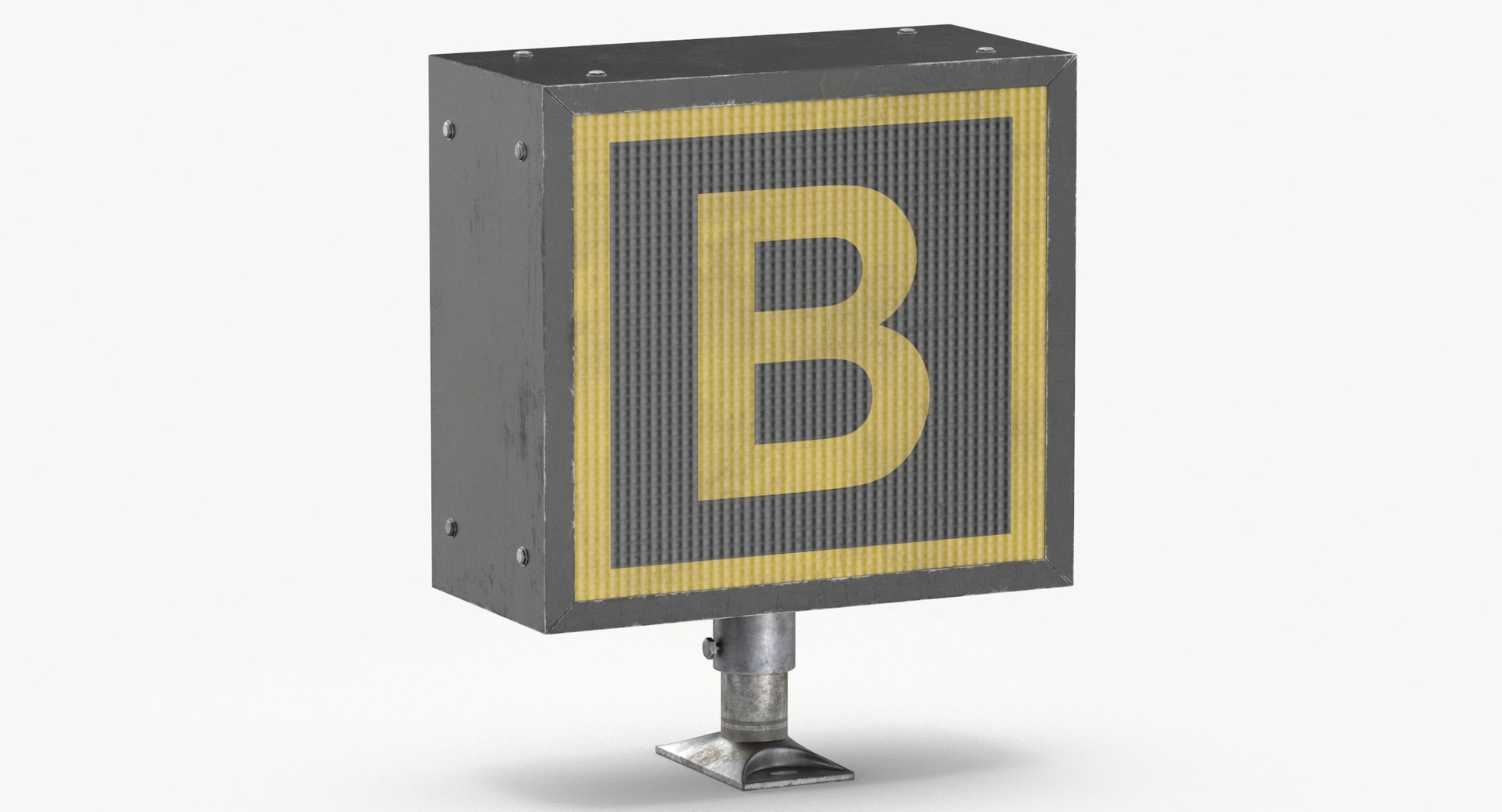 Generic Location Sign Blank Clean And Dirty 3D Model - TurboSquid 2176943