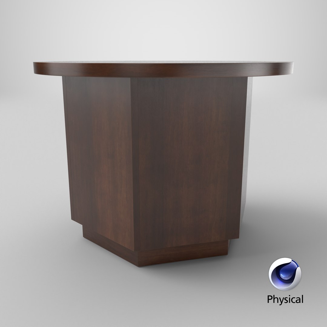 3D Wood Side Table Model - TurboSquid 2265841