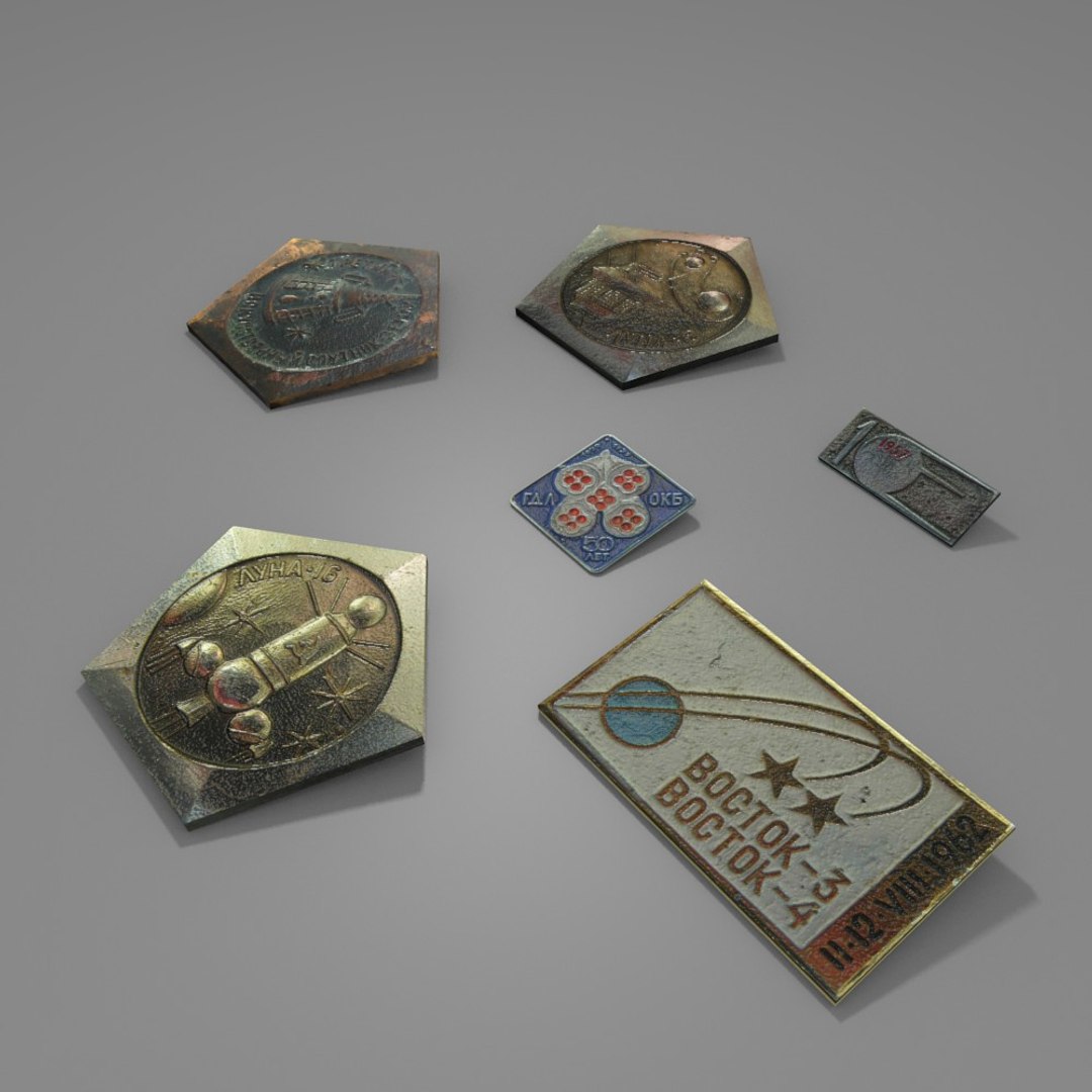 3d Model Of Russian Space Pins