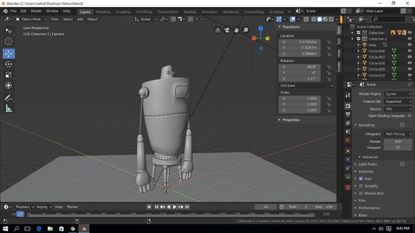 Robot yellow 3D model - TurboSquid 1425672