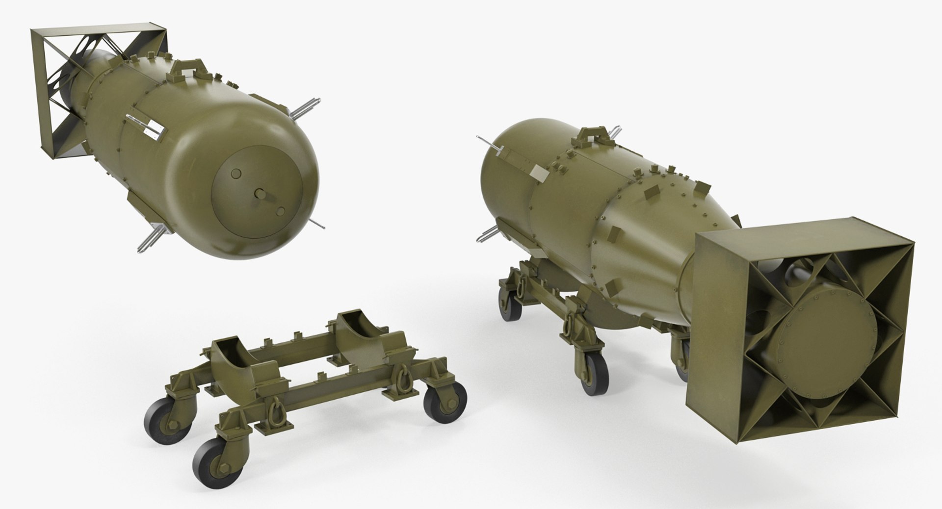 3D Nuclear Little Boy Bomb Model - TurboSquid 1276517
