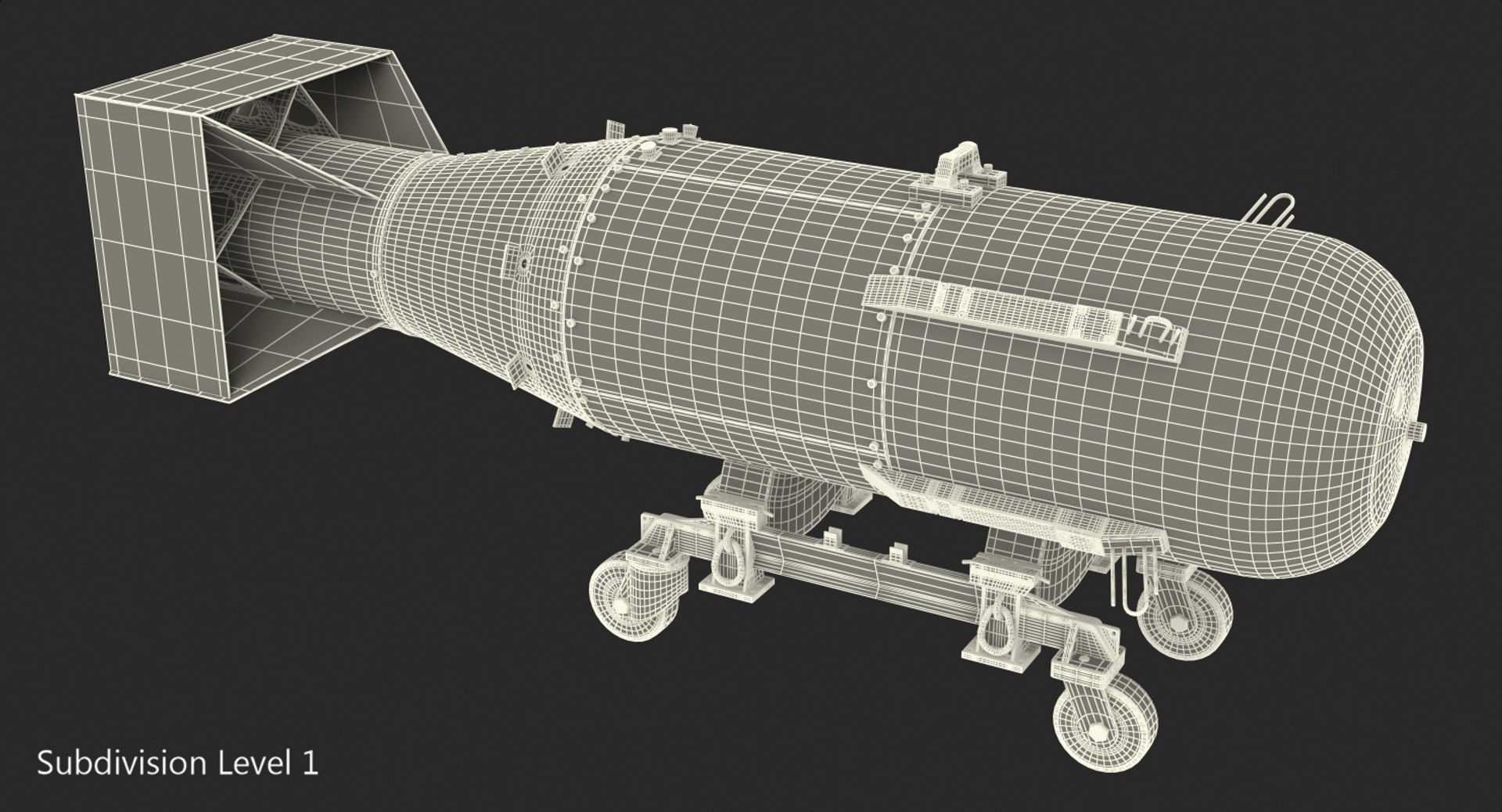 3D Nuclear Little Boy Bomb Model - TurboSquid 1276517