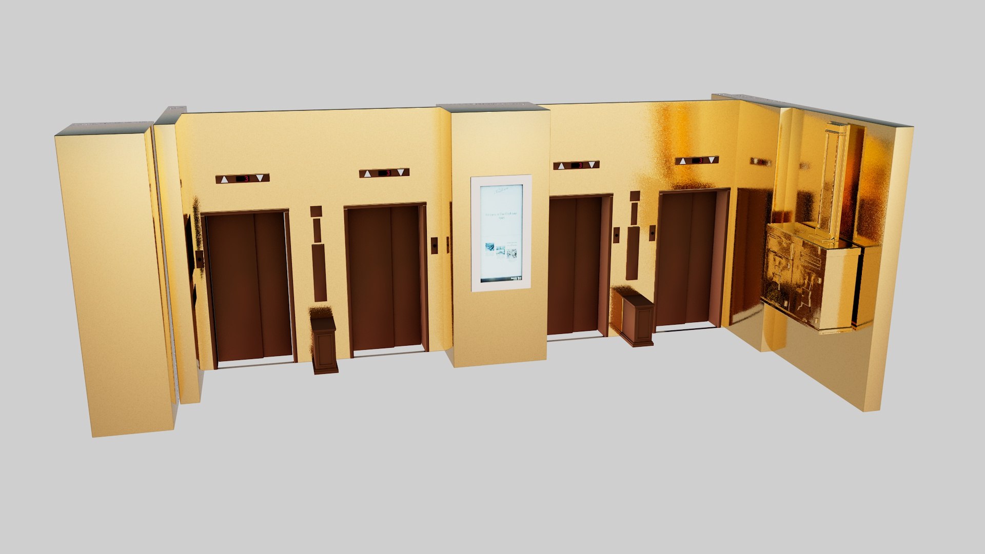 3D Art Deco Elevator - TurboSquid 2478517