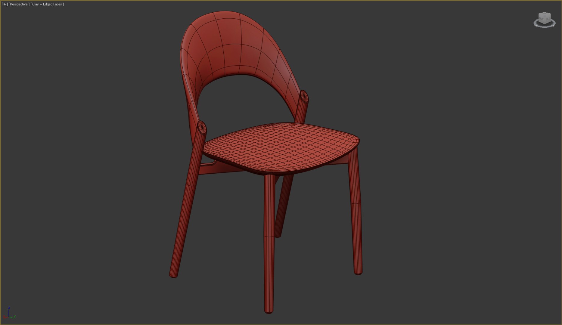 Sana Chair Wood 3D Model - TurboSquid 1494687