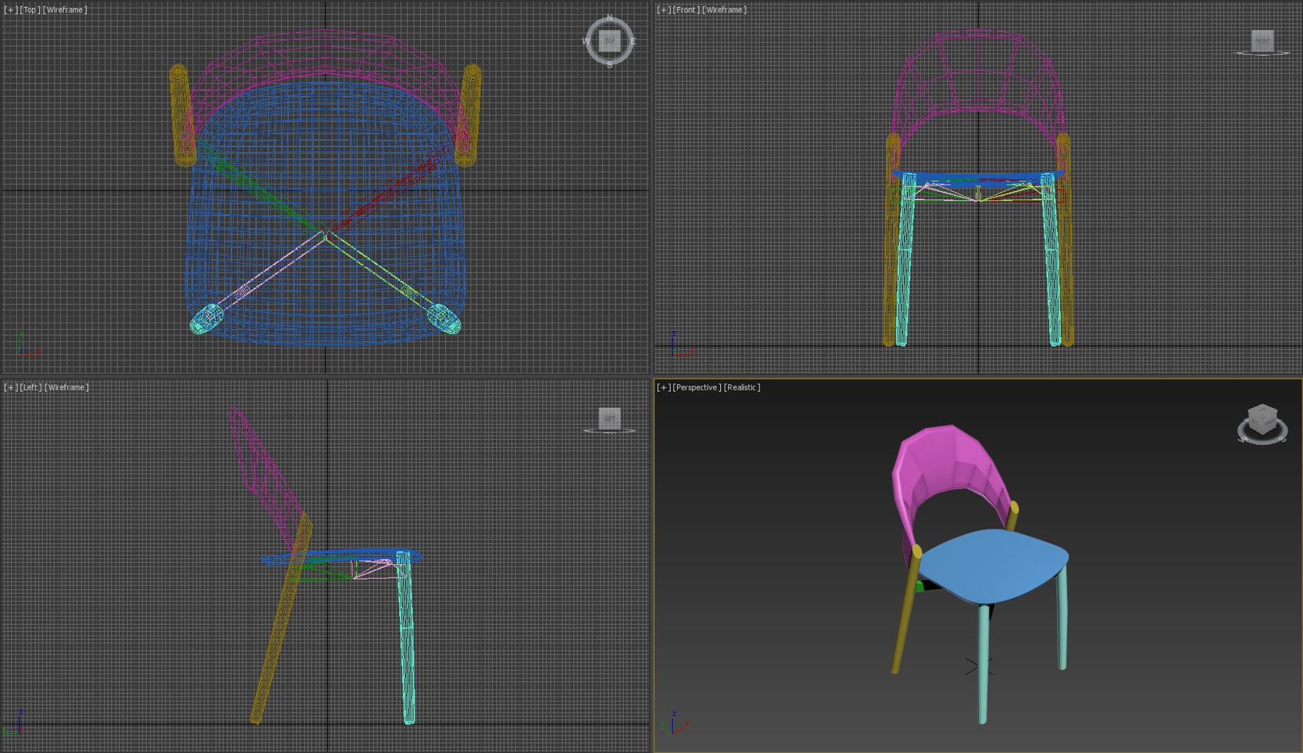 Sana Chair Wood 3D Model - TurboSquid 1494687
