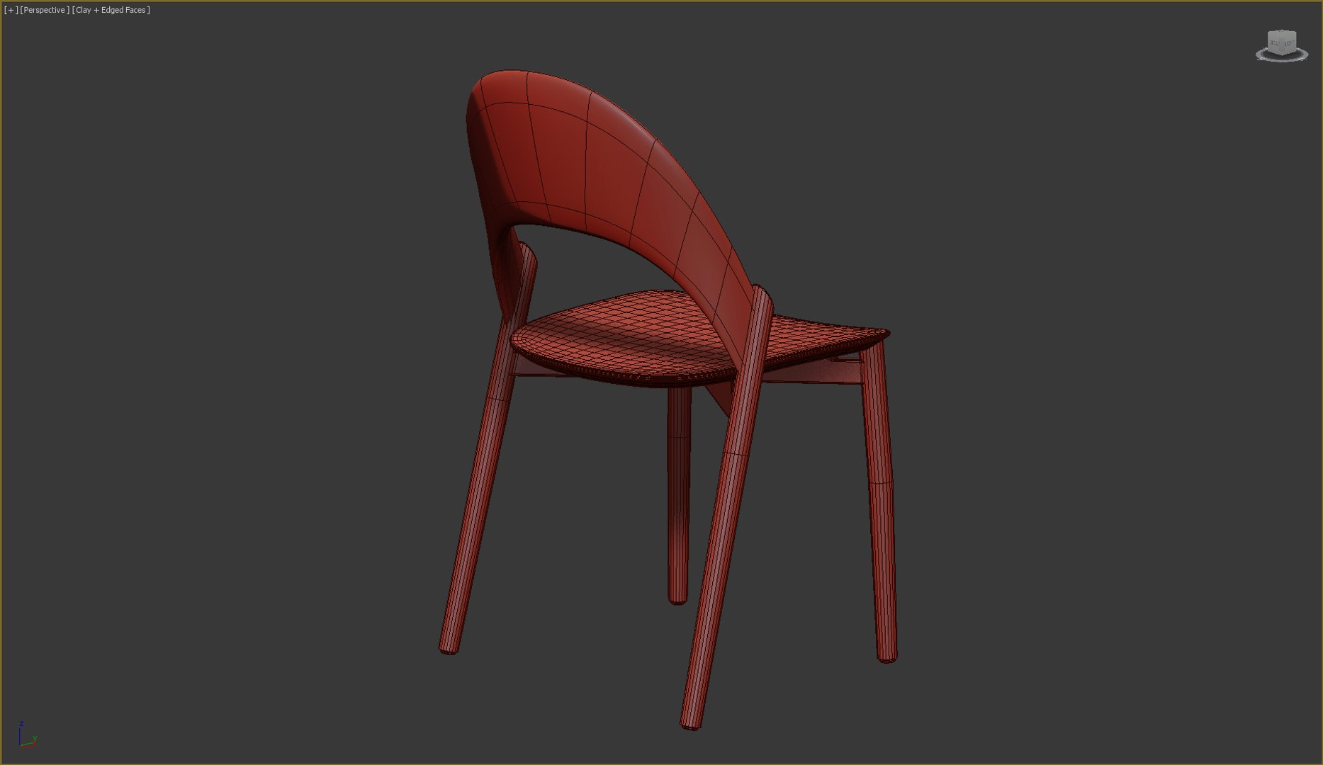 Sana Chair Wood 3D Model - TurboSquid 1494687