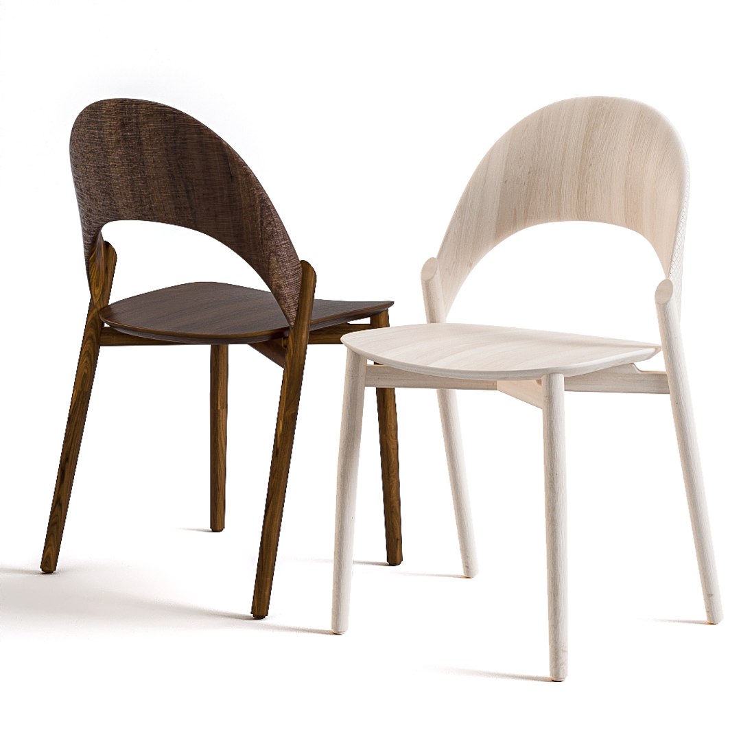 Sana Chair Wood 3D Model - TurboSquid 1494687