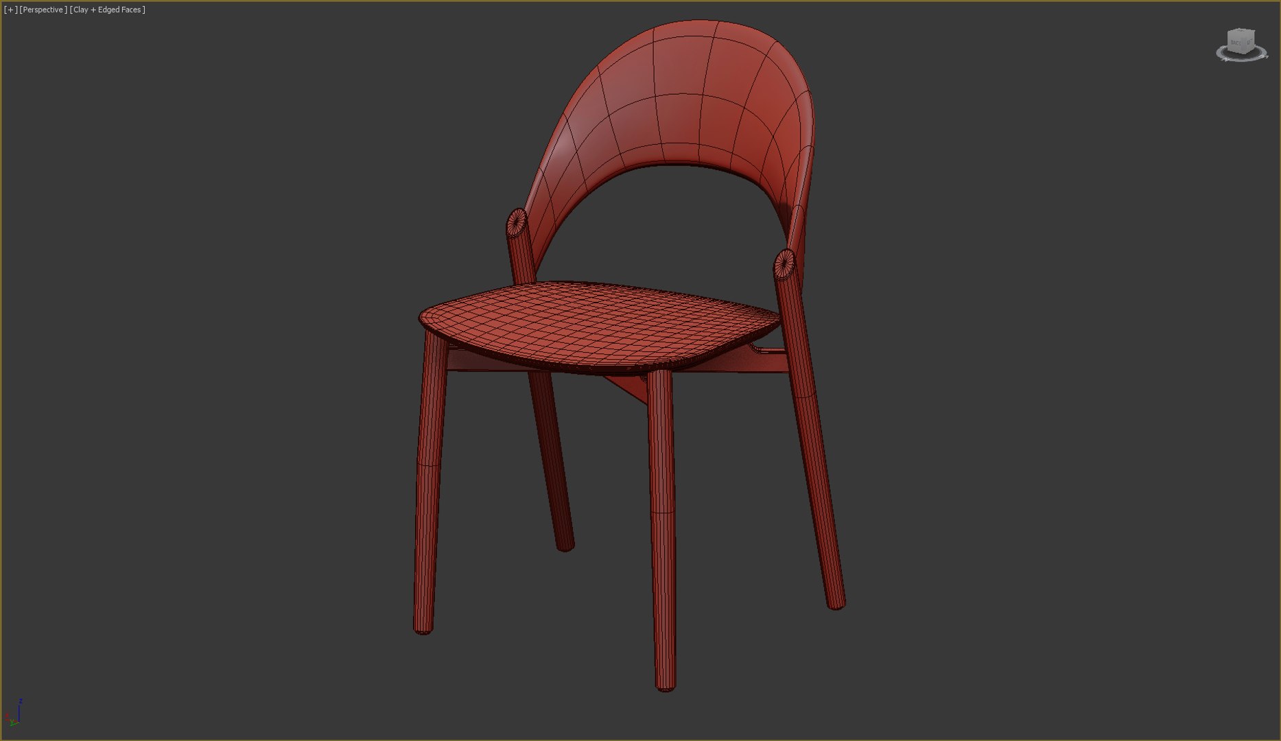 Sana Chair Wood 3D Model - TurboSquid 1494687