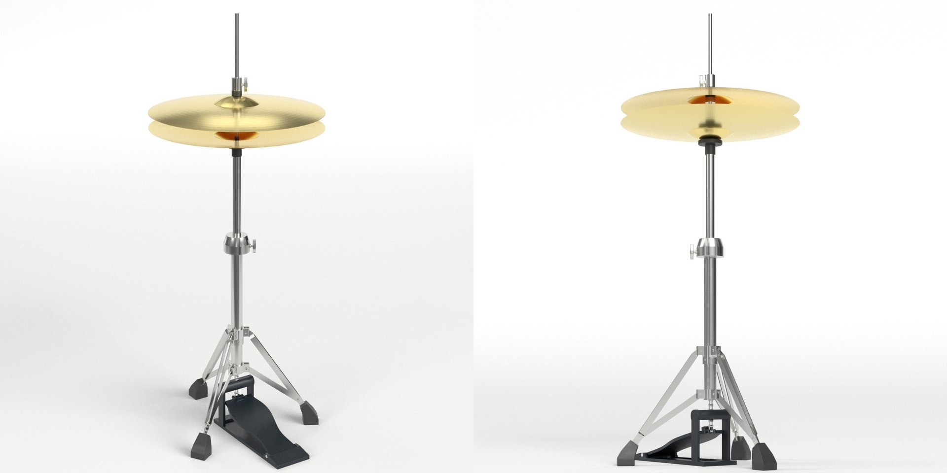 3D Hi-hat Cymbal Model - TurboSquid 2029102