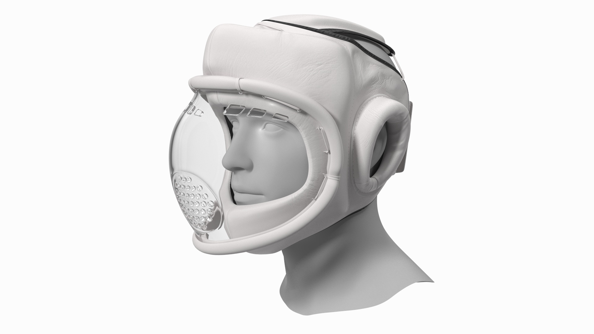 3D Kudo Head Guard Playwell White On Mannequin - TurboSquid 2190019