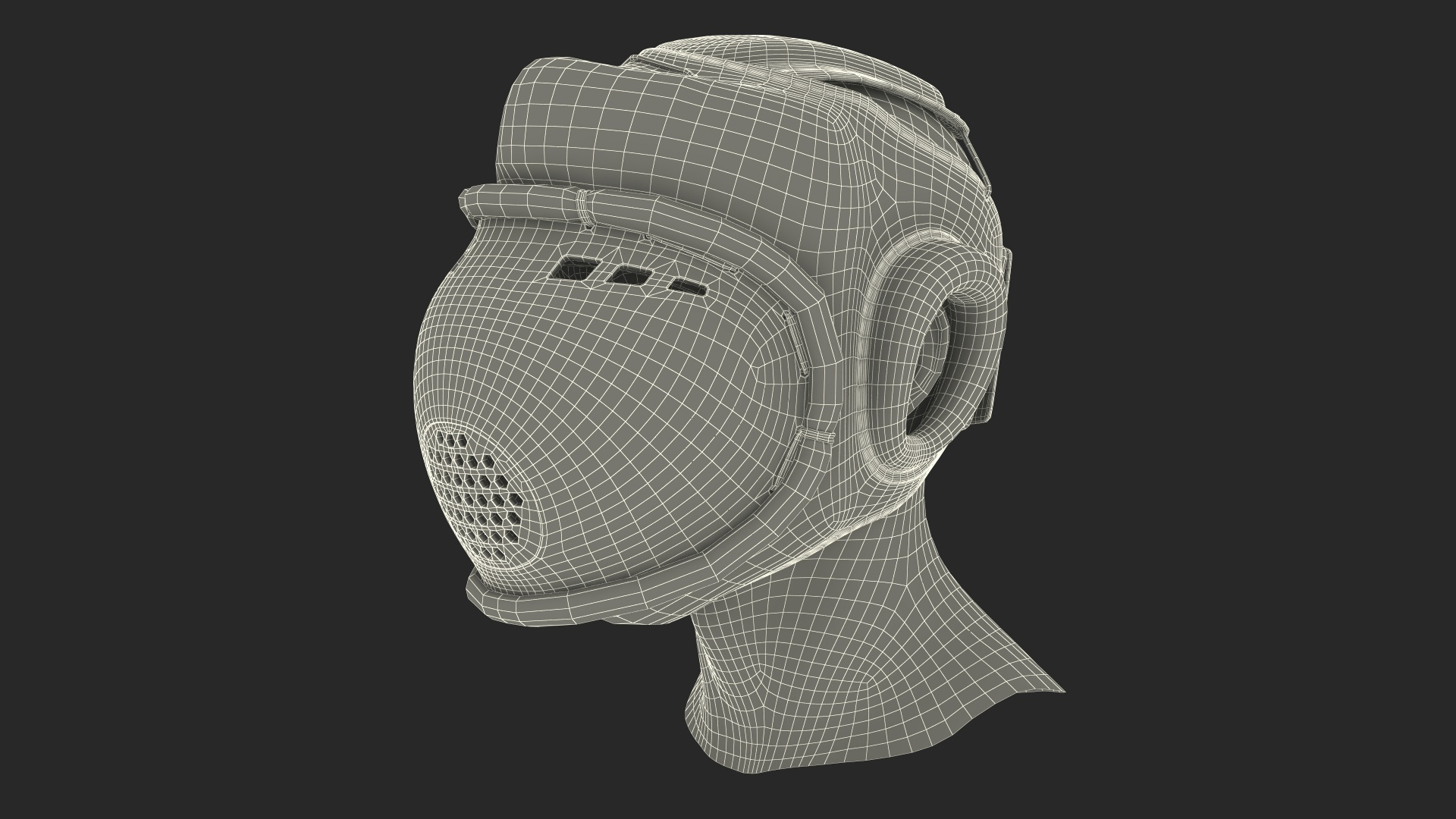 3D Kudo Head Guard Playwell White On Mannequin - TurboSquid 2190019