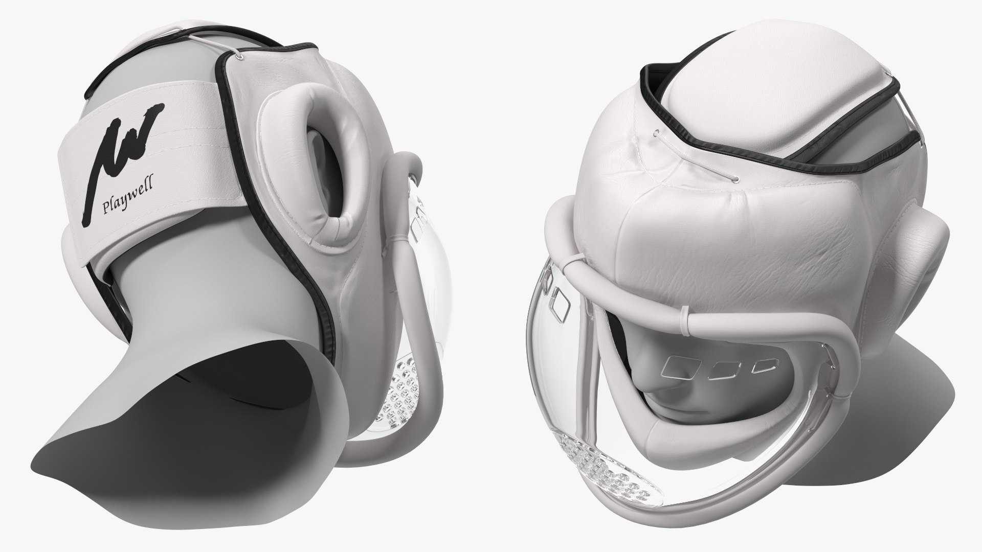 3D Kudo Head Guard Playwell White On Mannequin - TurboSquid 2190019