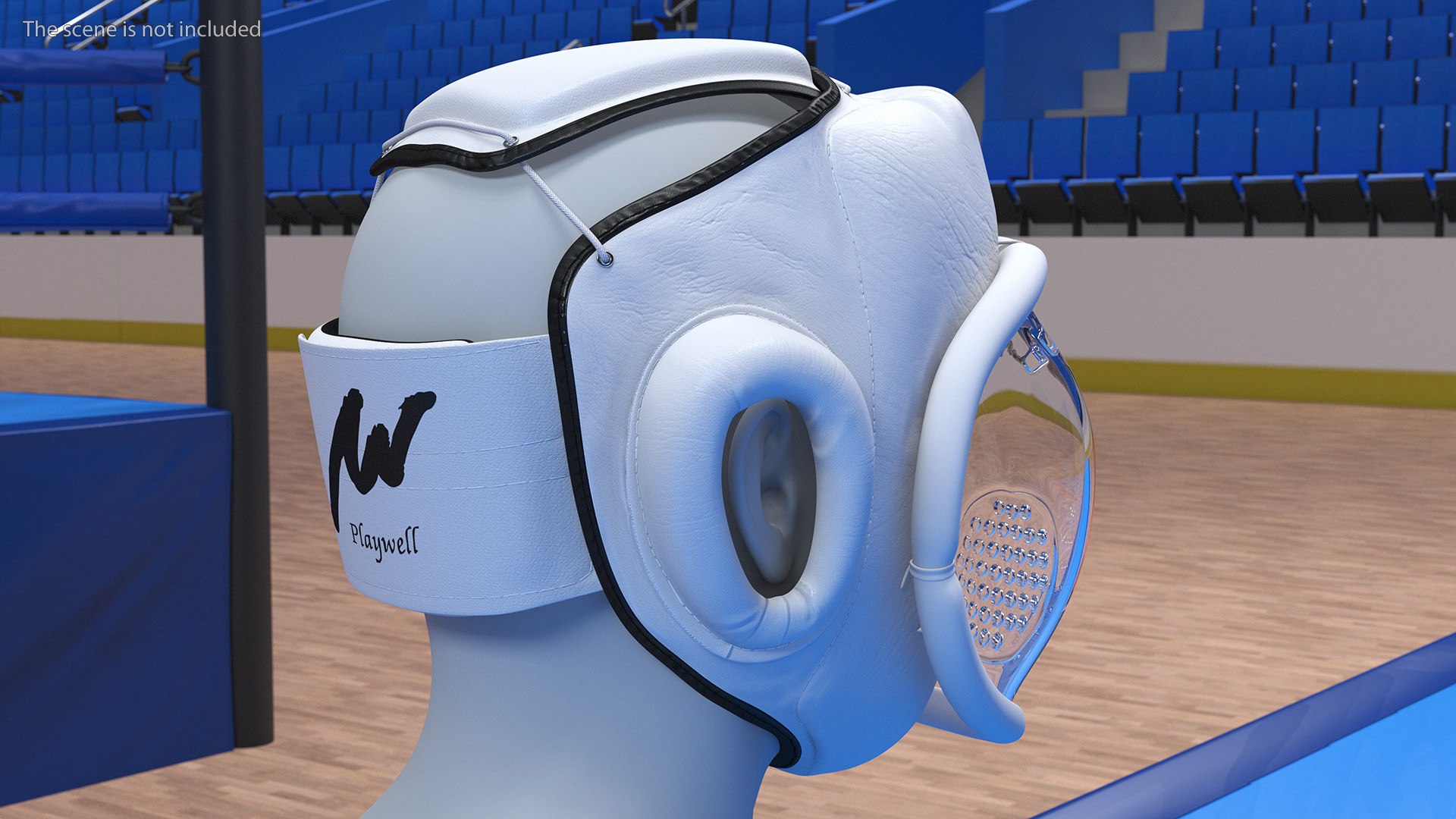 3D Kudo Head Guard Playwell White On Mannequin - TurboSquid 2190019