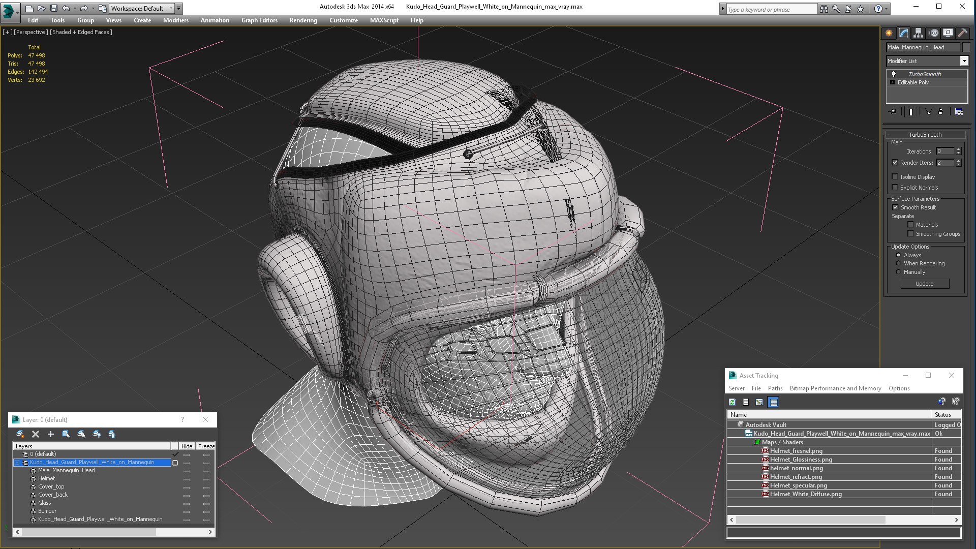 3D Kudo Head Guard Playwell White On Mannequin - TurboSquid 2190019