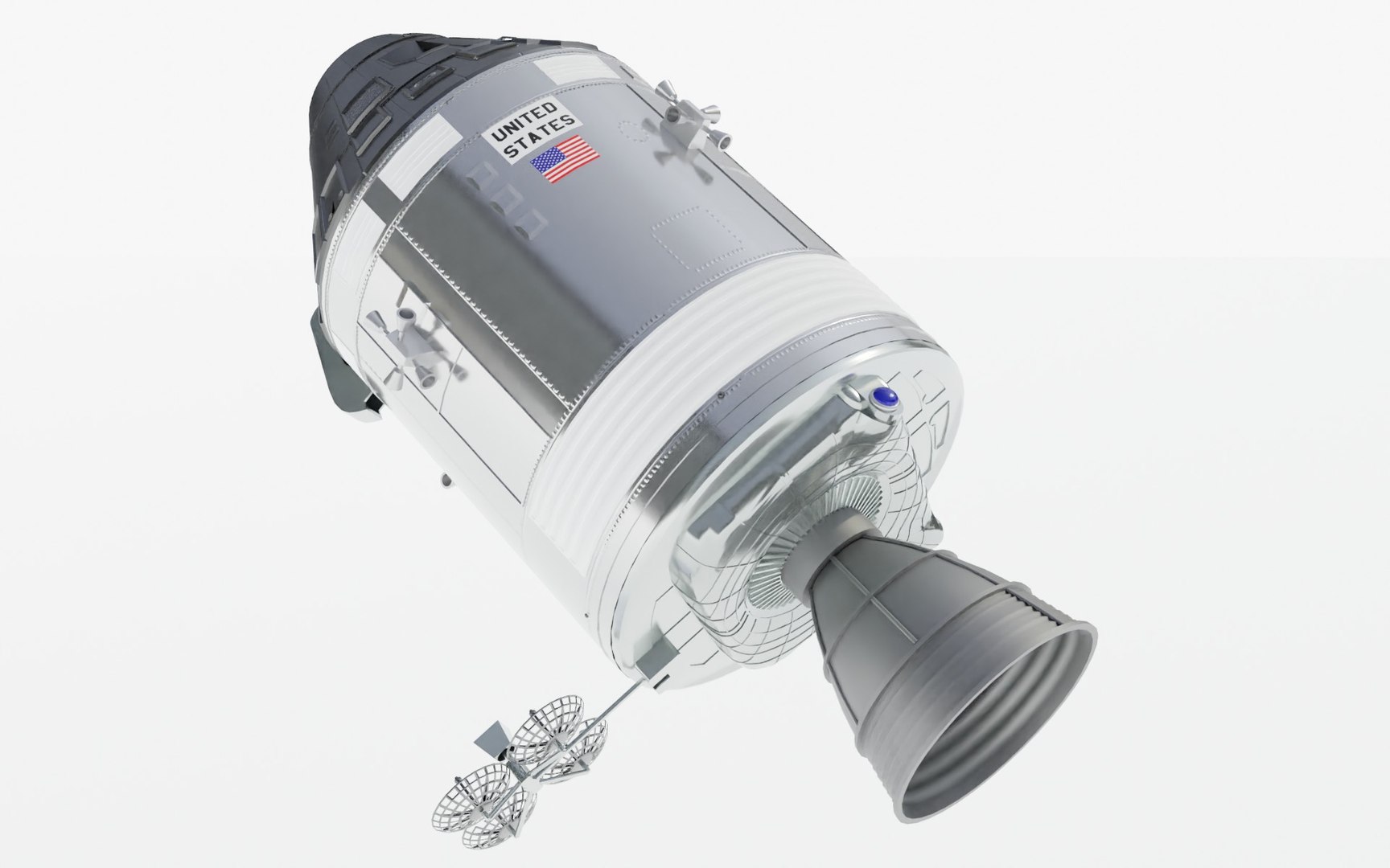 Apollo Orbiter Command Module 3d Model