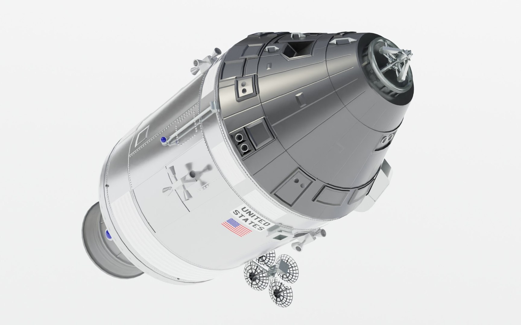 Apollo Orbiter Command Module 3d Model
