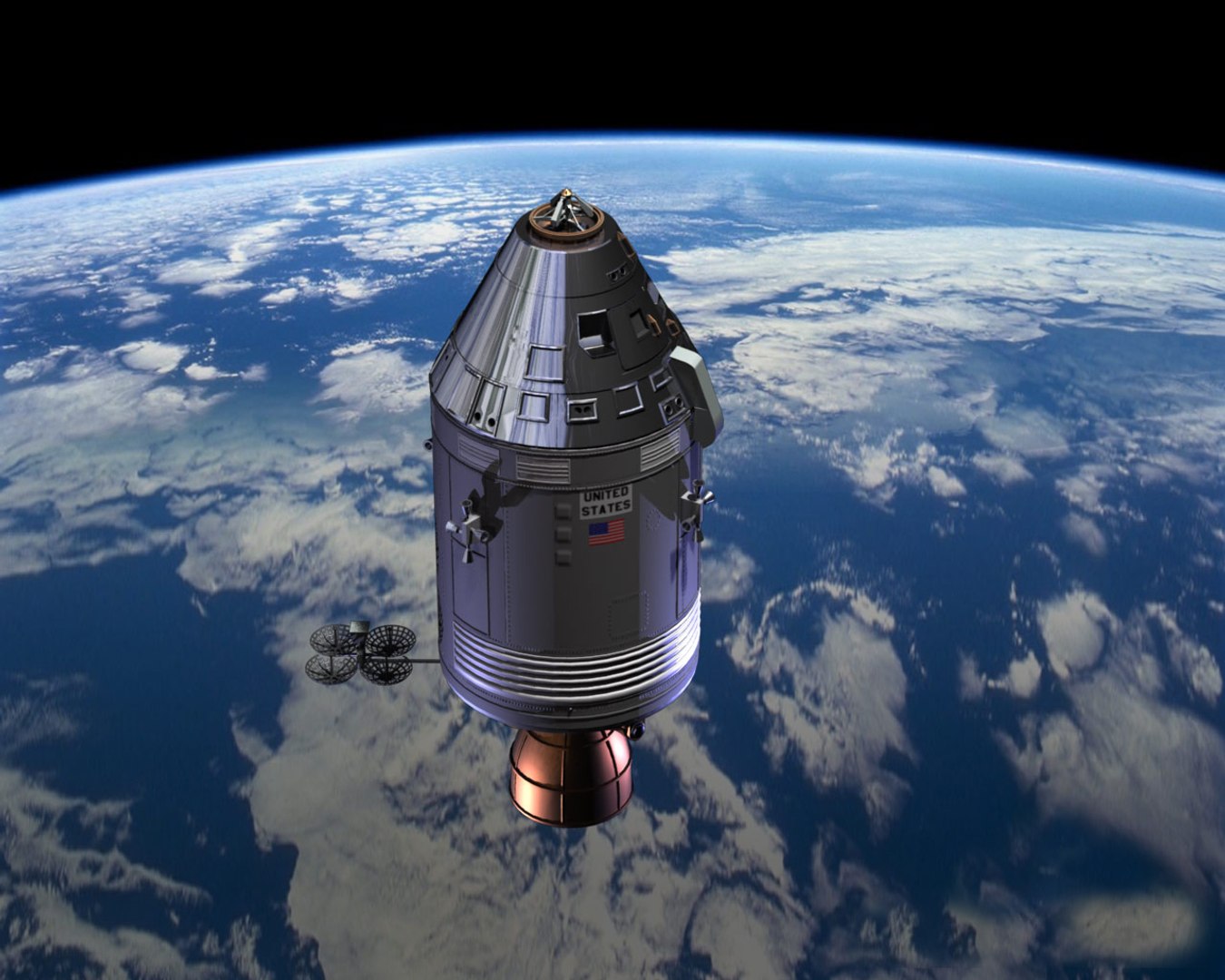 Apollo Orbiter Command Module 3d Model