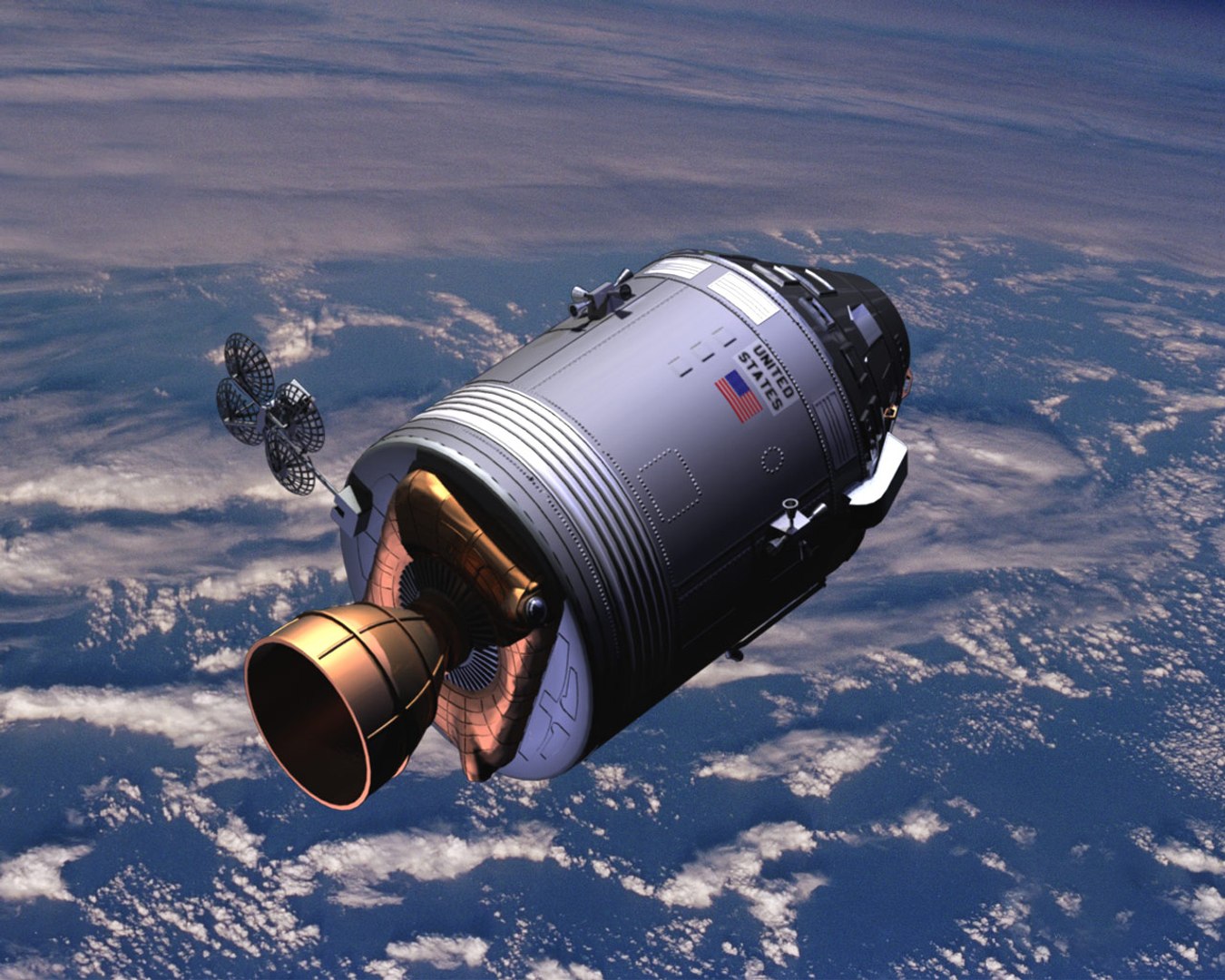 Apollo Orbiter Command Module 3d Model
