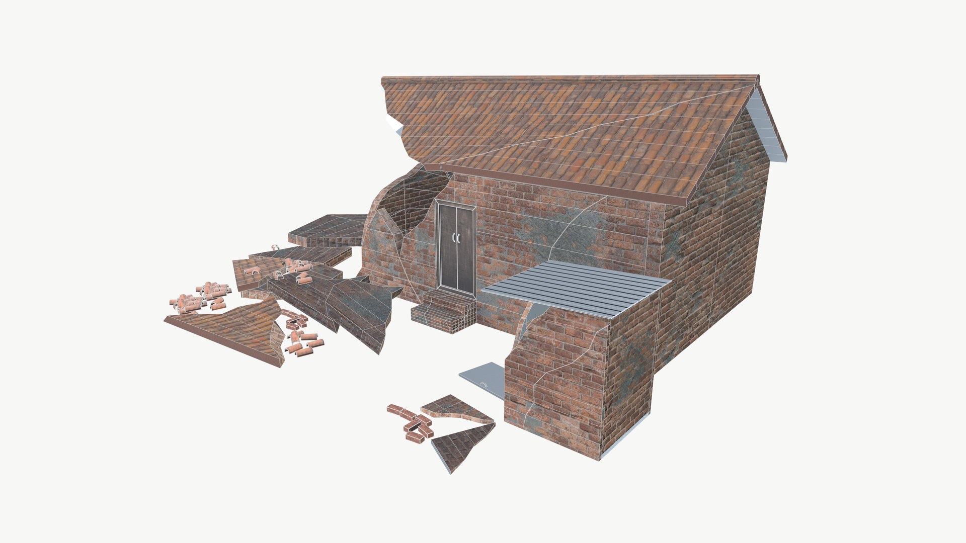 3D Destroy Brick House - TurboSquid 2274976