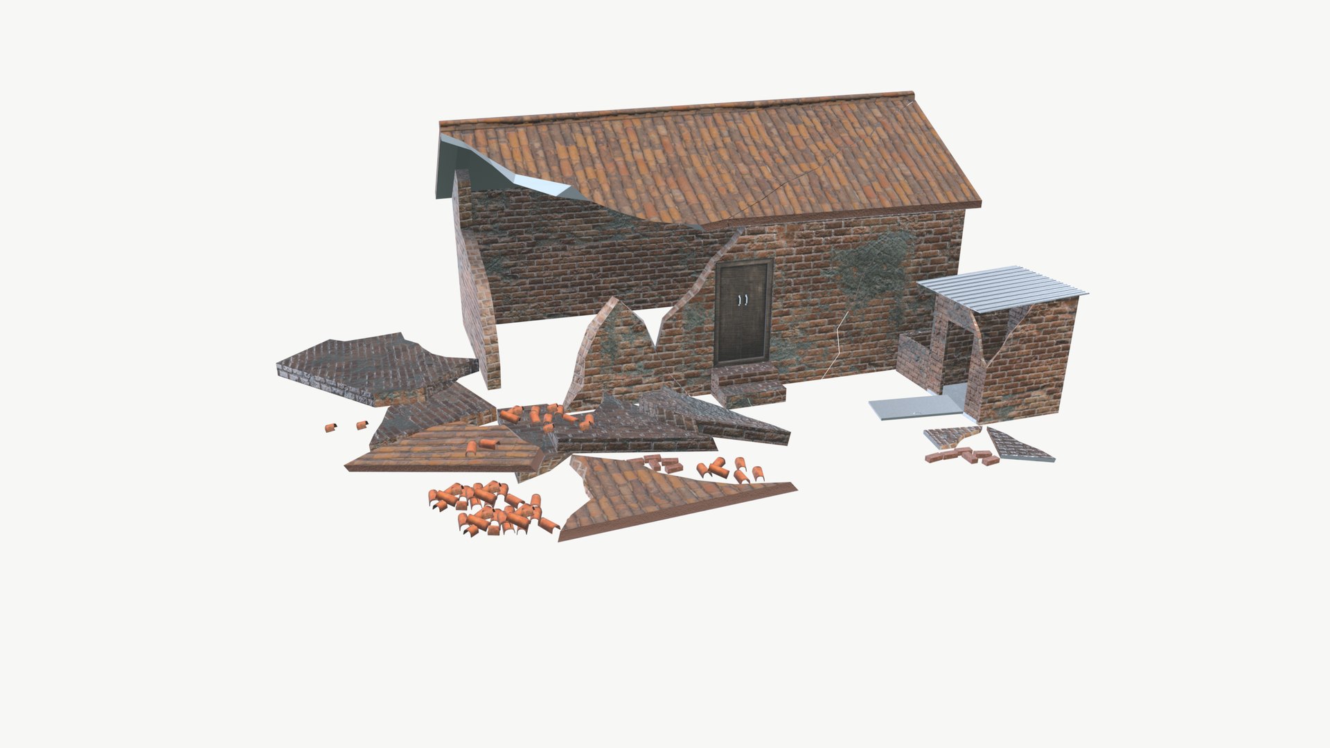 3D Destroy Brick House - TurboSquid 2274976