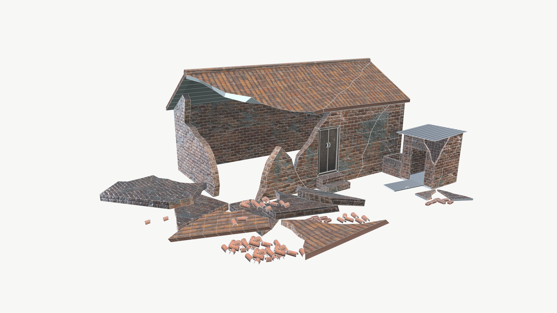 3D Destroy Brick House - TurboSquid 2274976