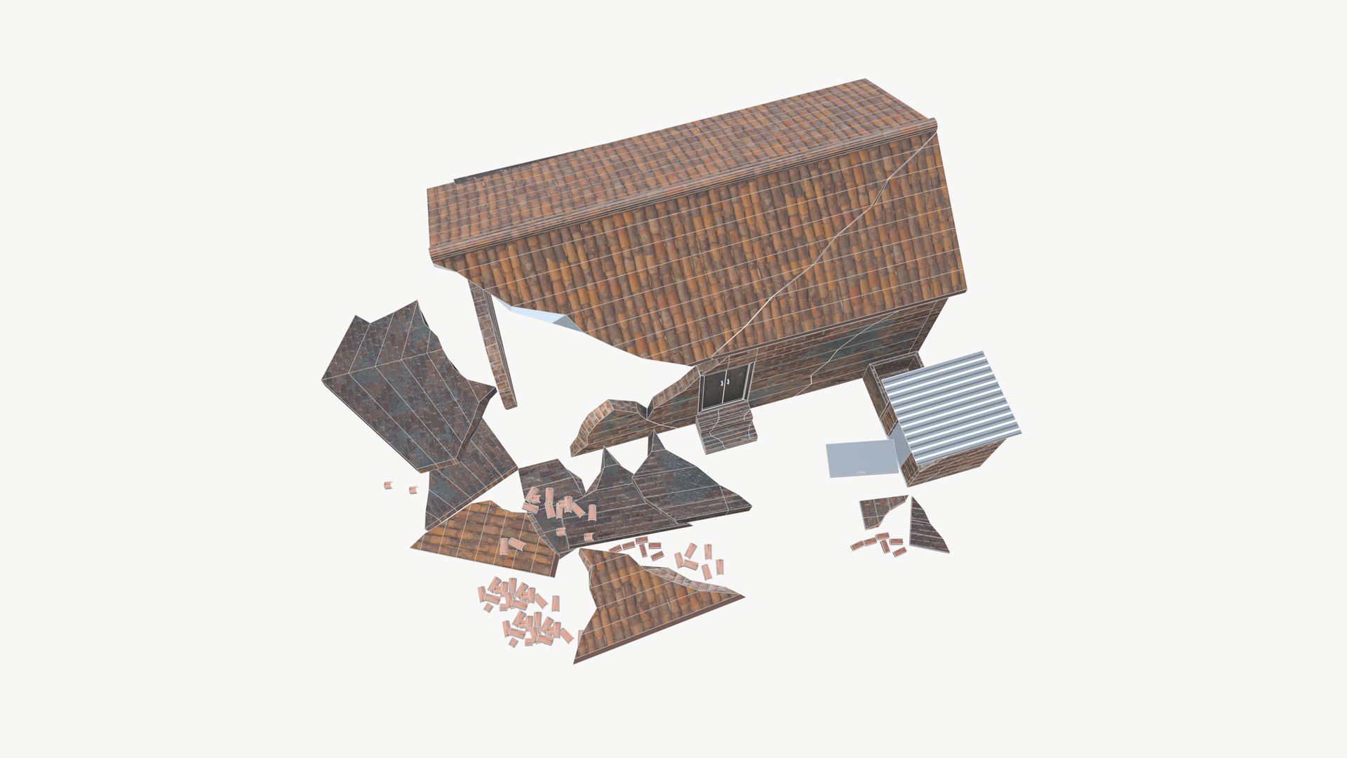 3D Destroy Brick House - TurboSquid 2274976
