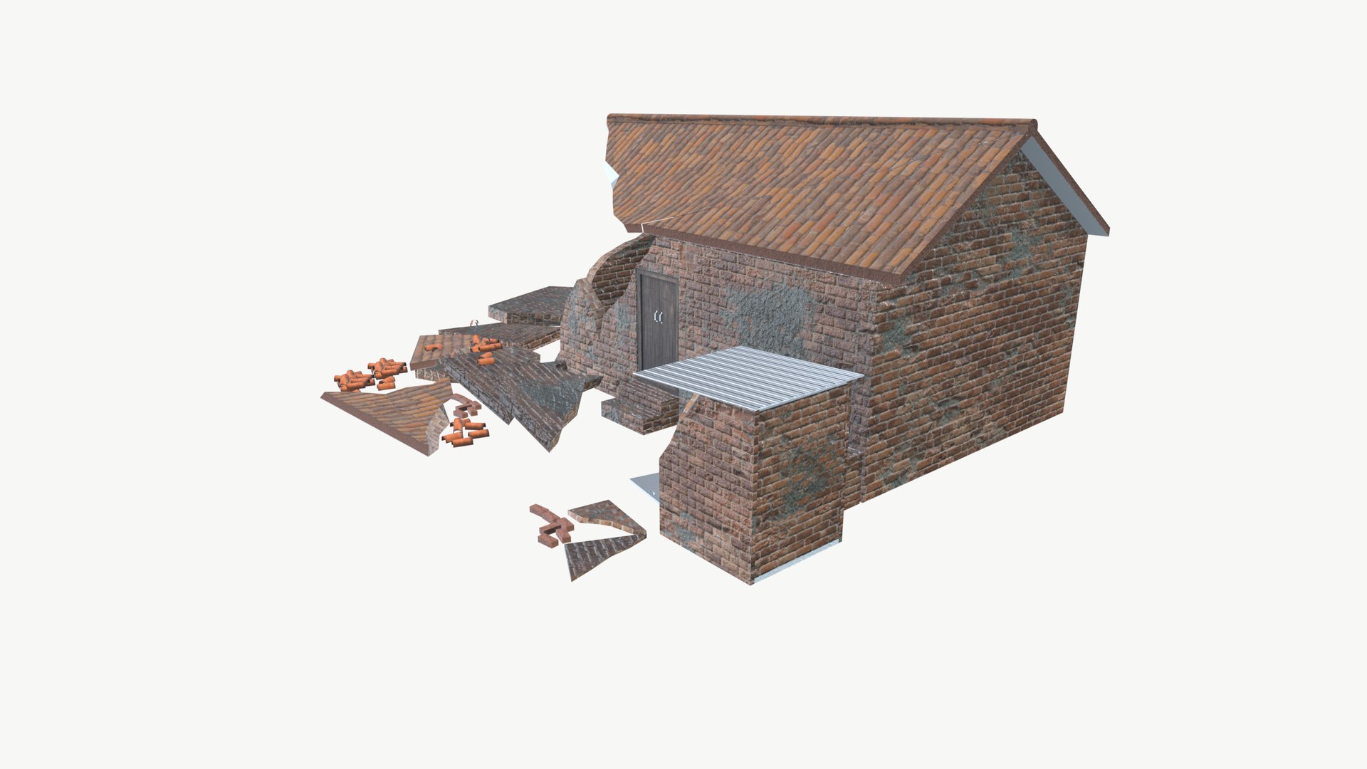 3D Destroy Brick House - TurboSquid 2274976