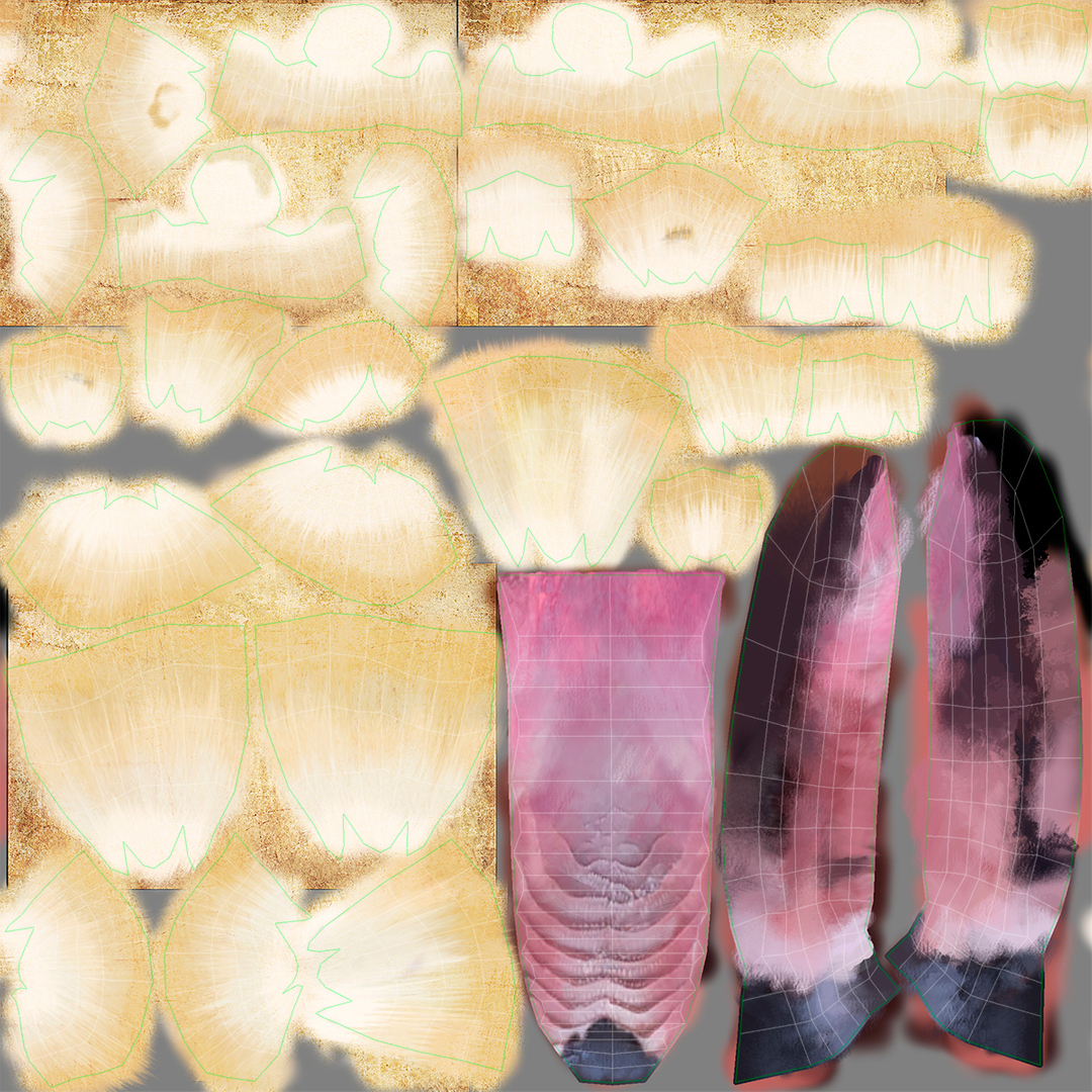 3d rigged marten fur animation