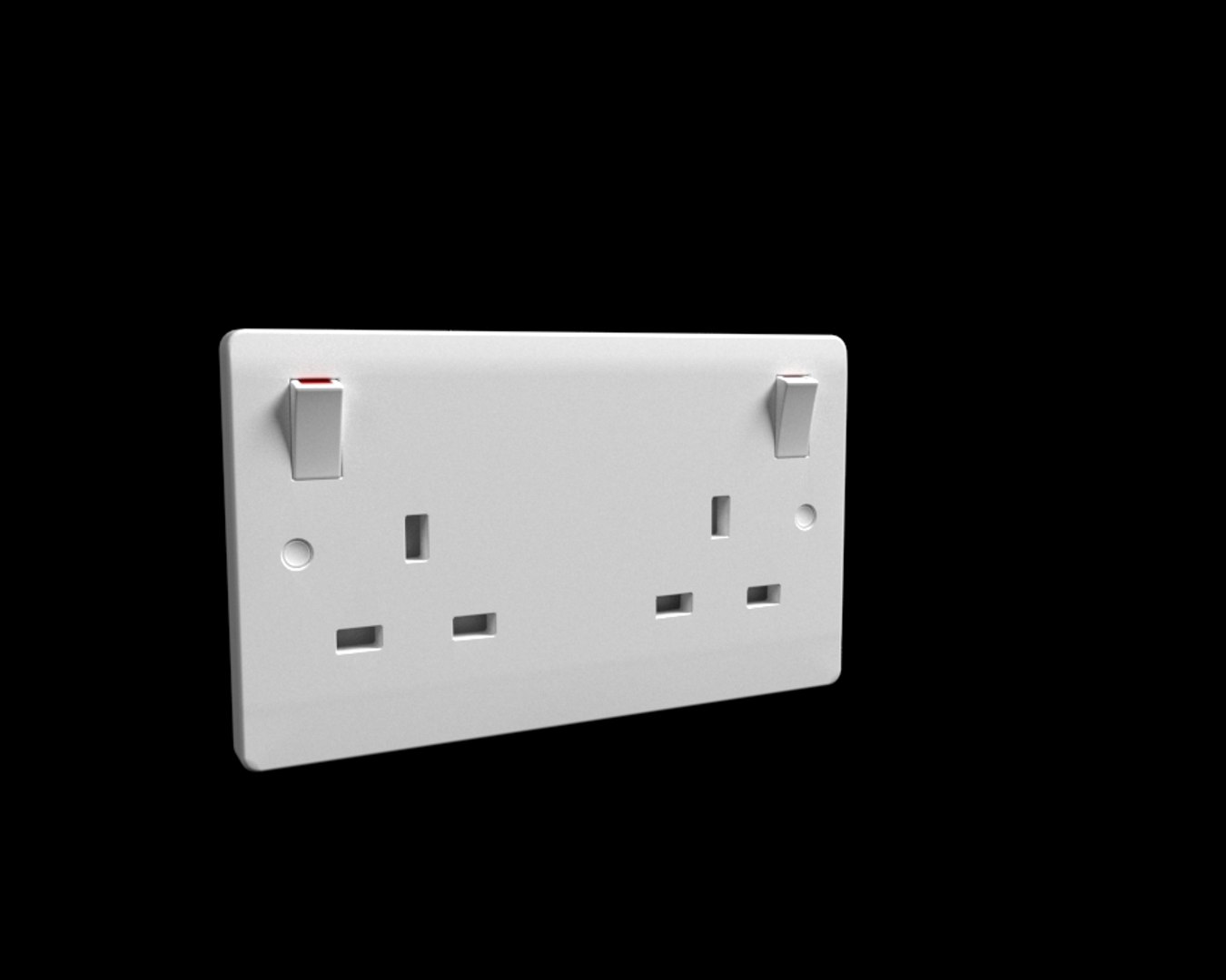 3D Double Plug Socket - TurboSquid 1497794