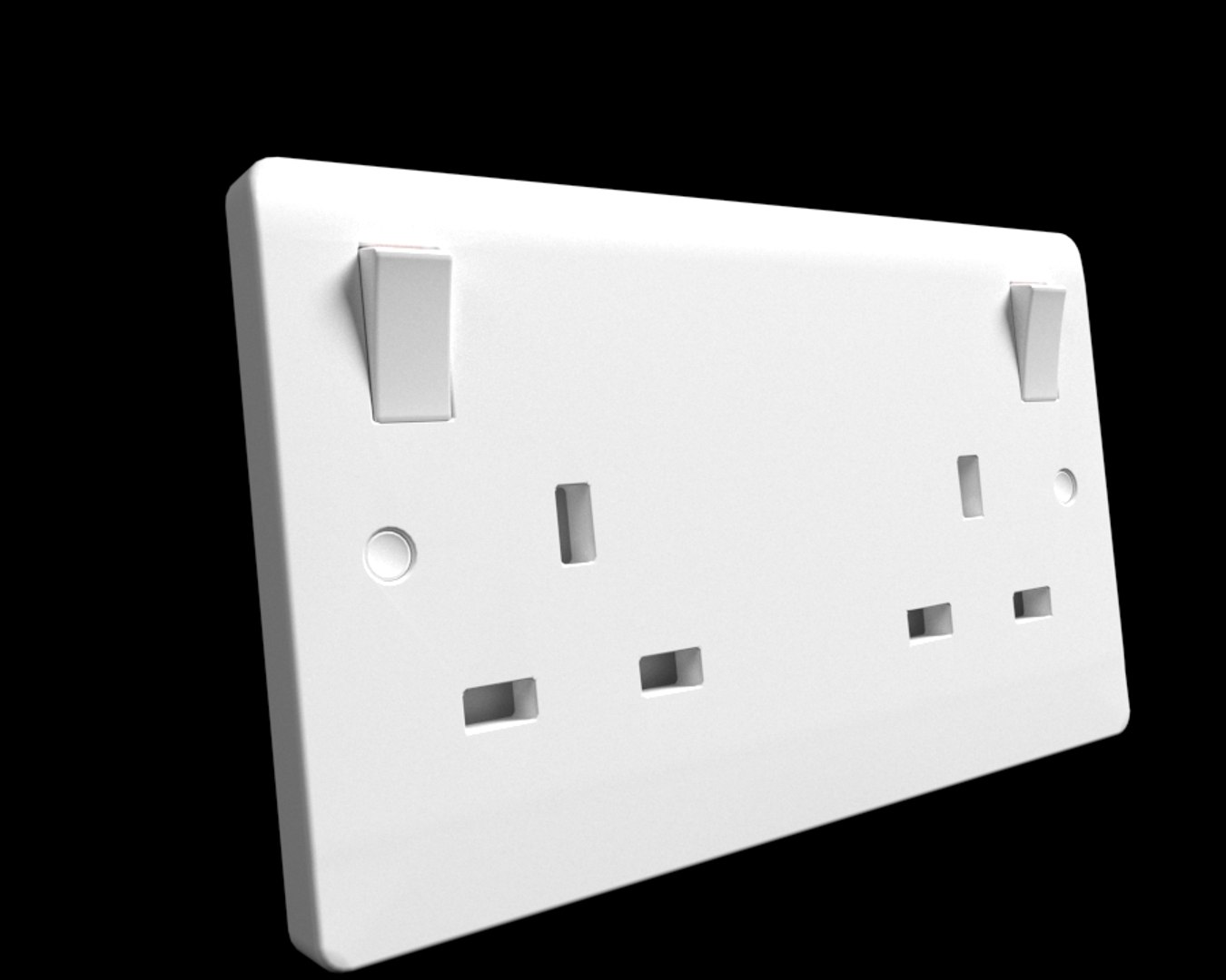 3D Double Plug Socket - TurboSquid 1497794