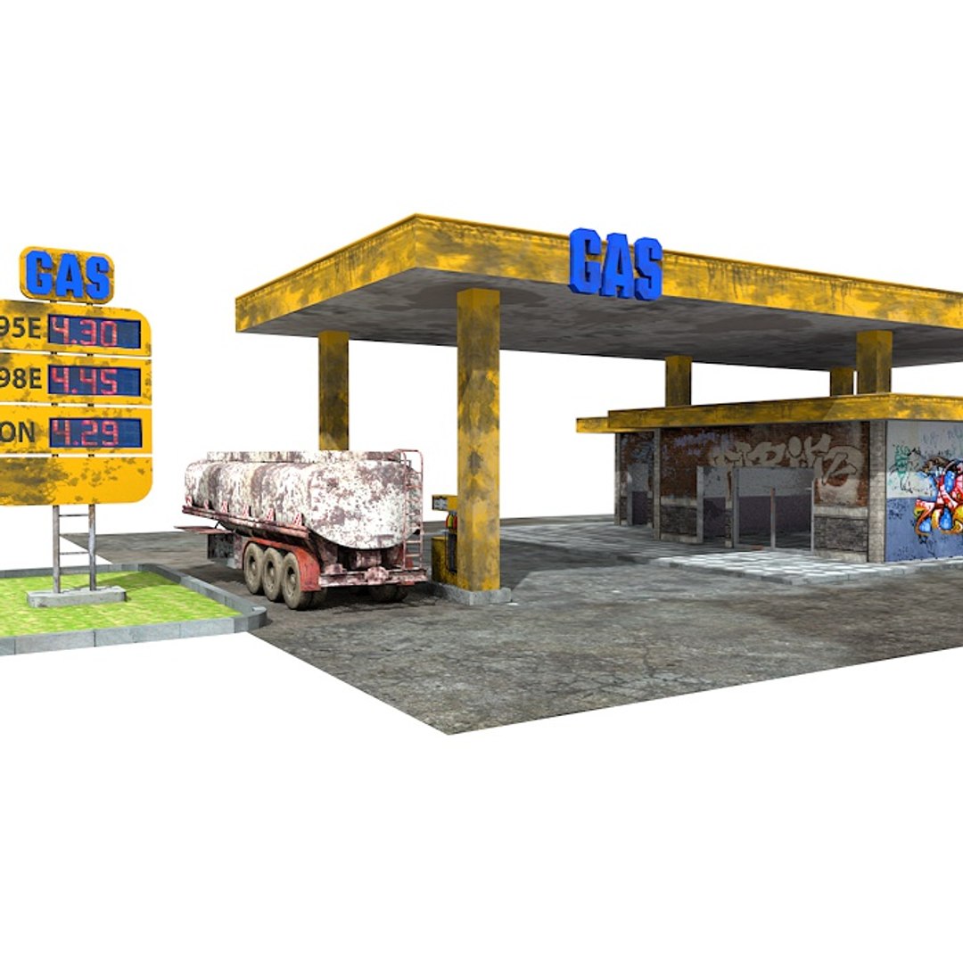 3d Model Station Gas
