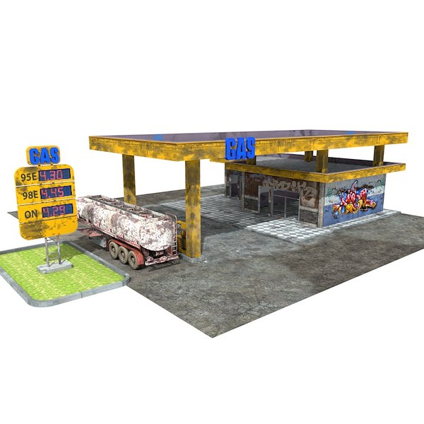 3d model station gas