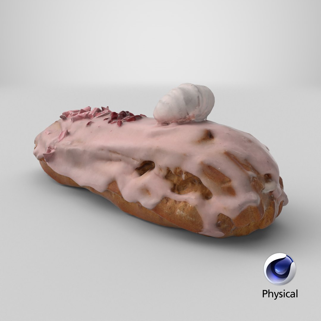 3D Strawberry Eclair Model - TurboSquid 2380607