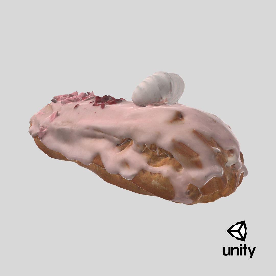 3D Strawberry Eclair Model - TurboSquid 2380607