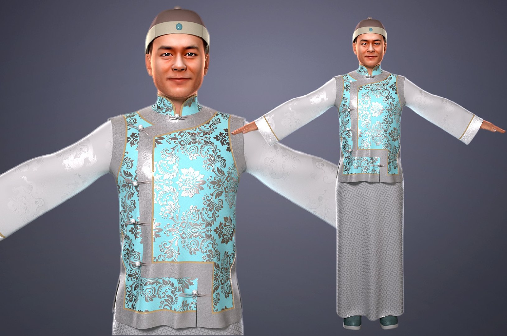 Ancient Chinese Qing Dynasty Gu Tianle Model - TurboSquid 2203095