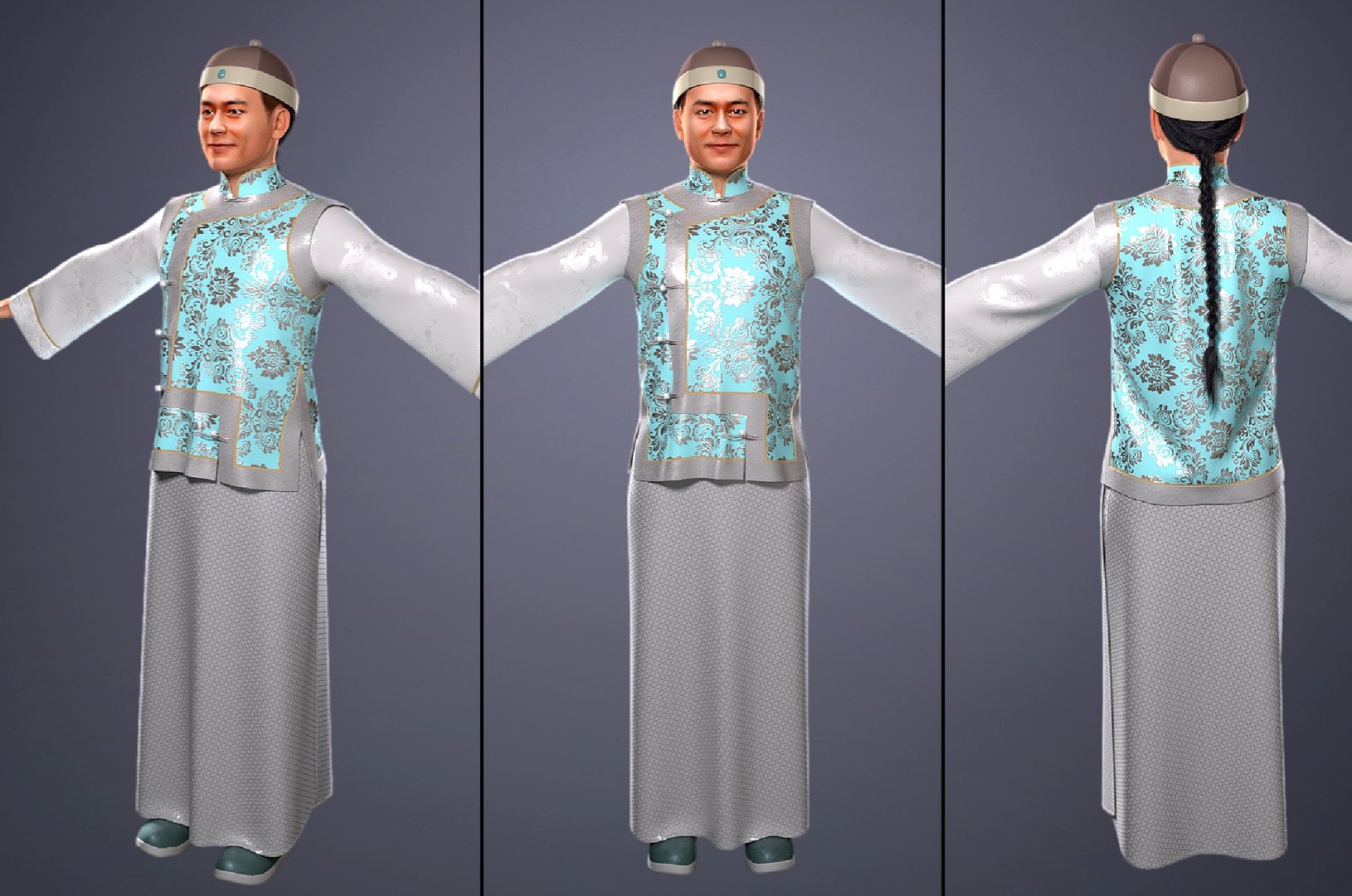 Ancient Chinese Qing Dynasty Gu Tianle Model - TurboSquid 2203095