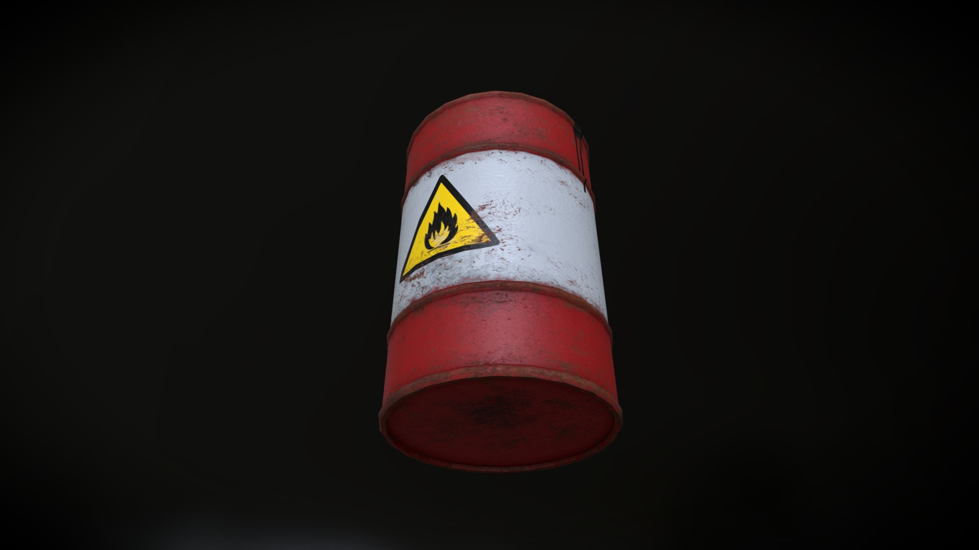 Explosive Red Oil Barrel - 4K PBR 3D model - TurboSquid 1738634