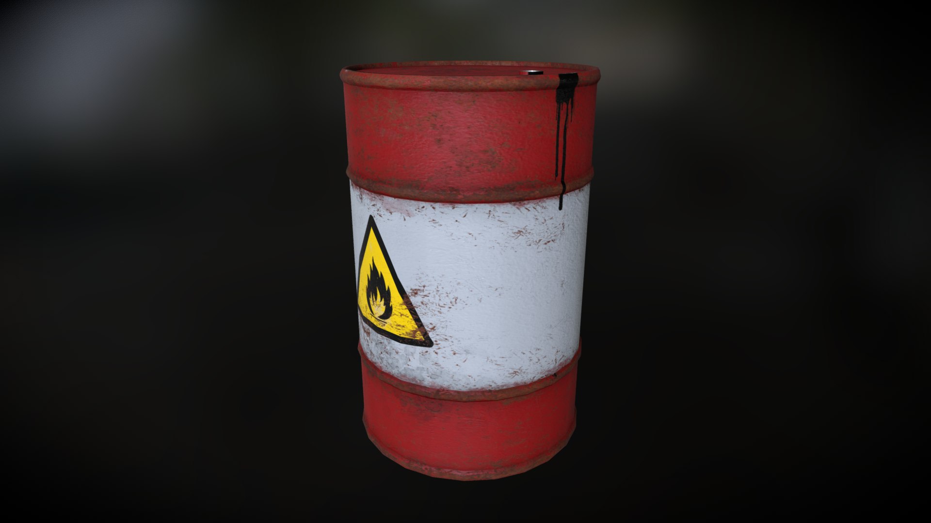 Explosive Red Oil Barrel - 4K PBR 3D model - TurboSquid 1738634
