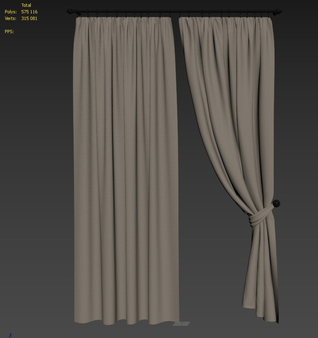 3D Model Curtain Drape - TurboSquid 1239002