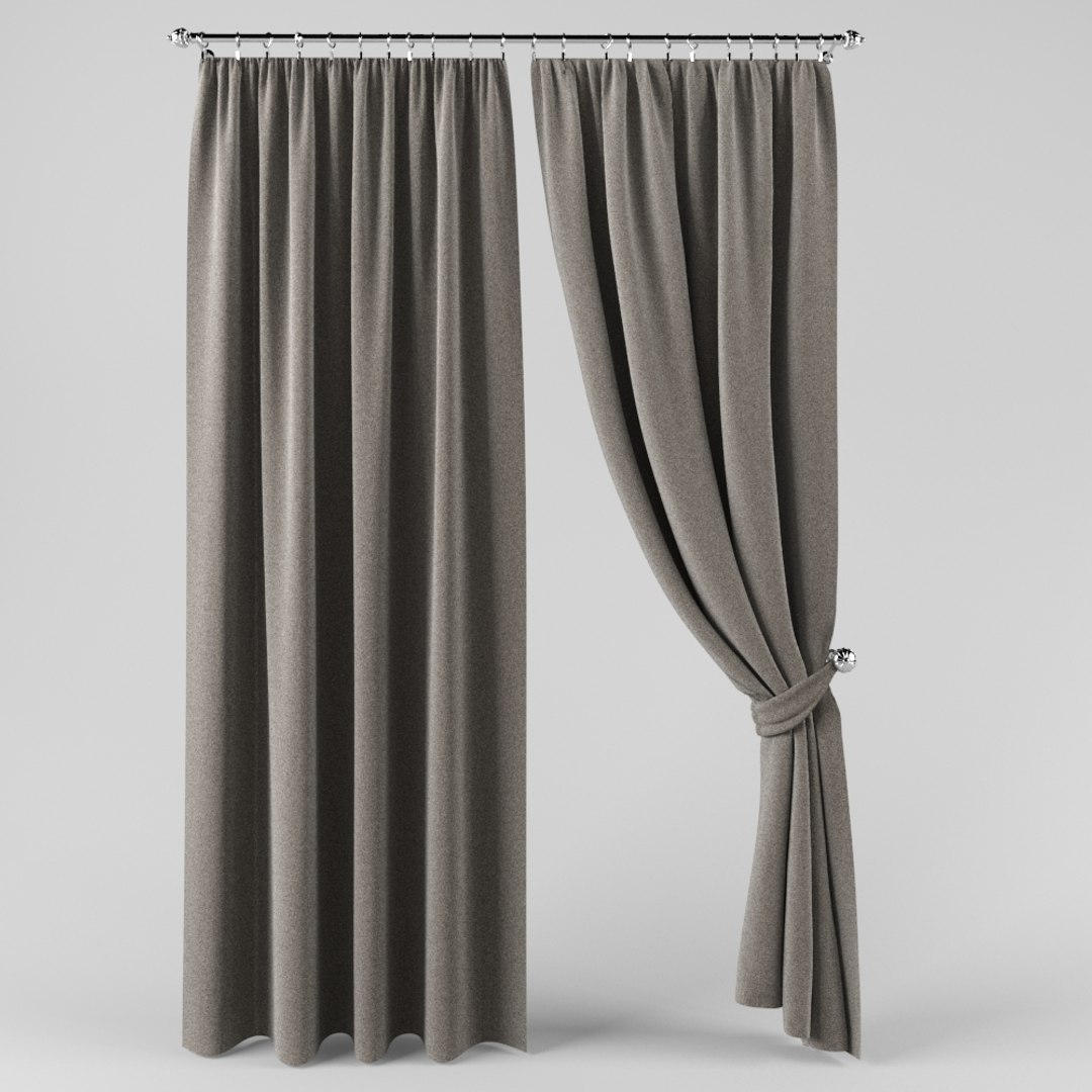 3D Model Curtain Drape - TurboSquid 1239002