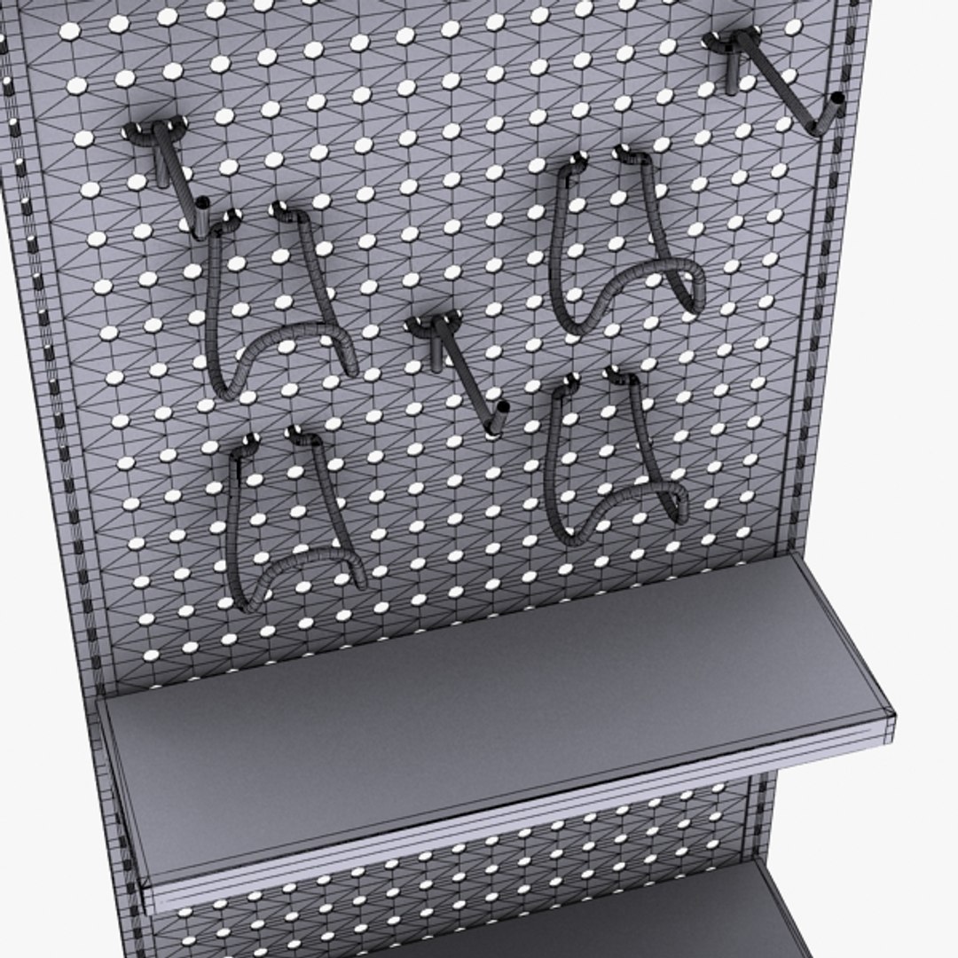 3d pegboard rack
