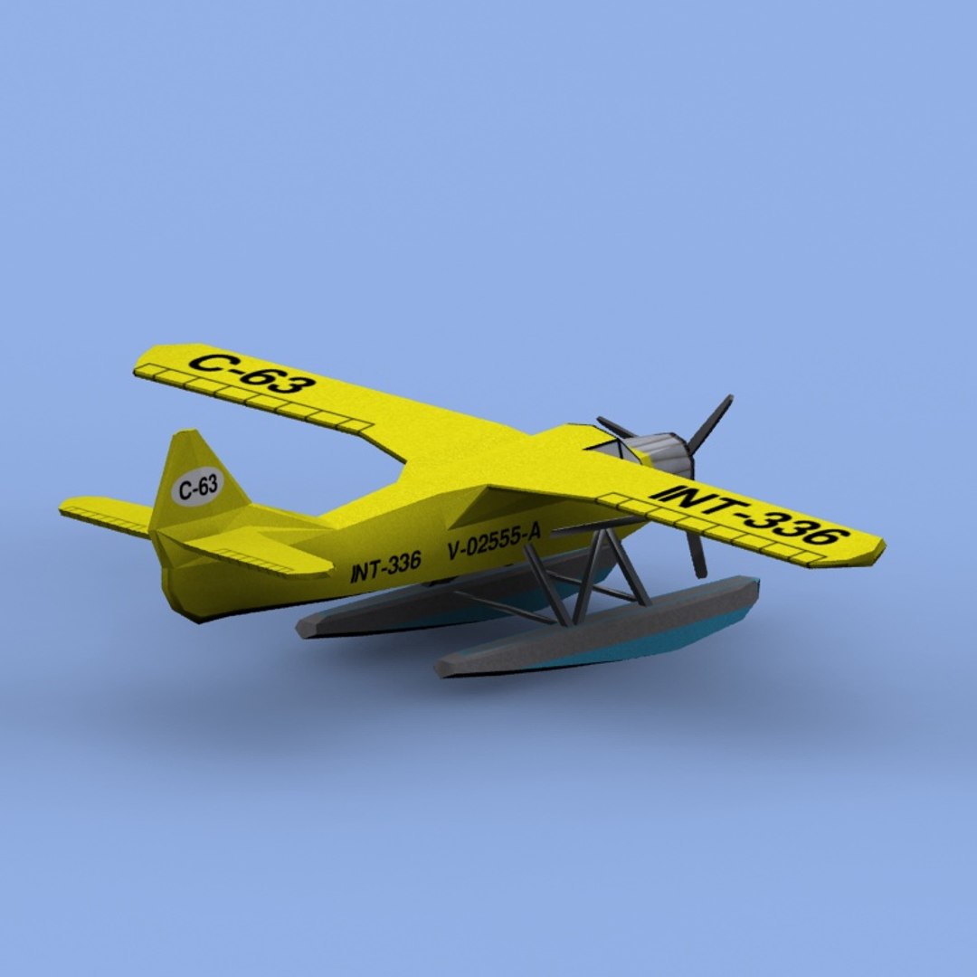 Plane Water Waterplane 3d Model