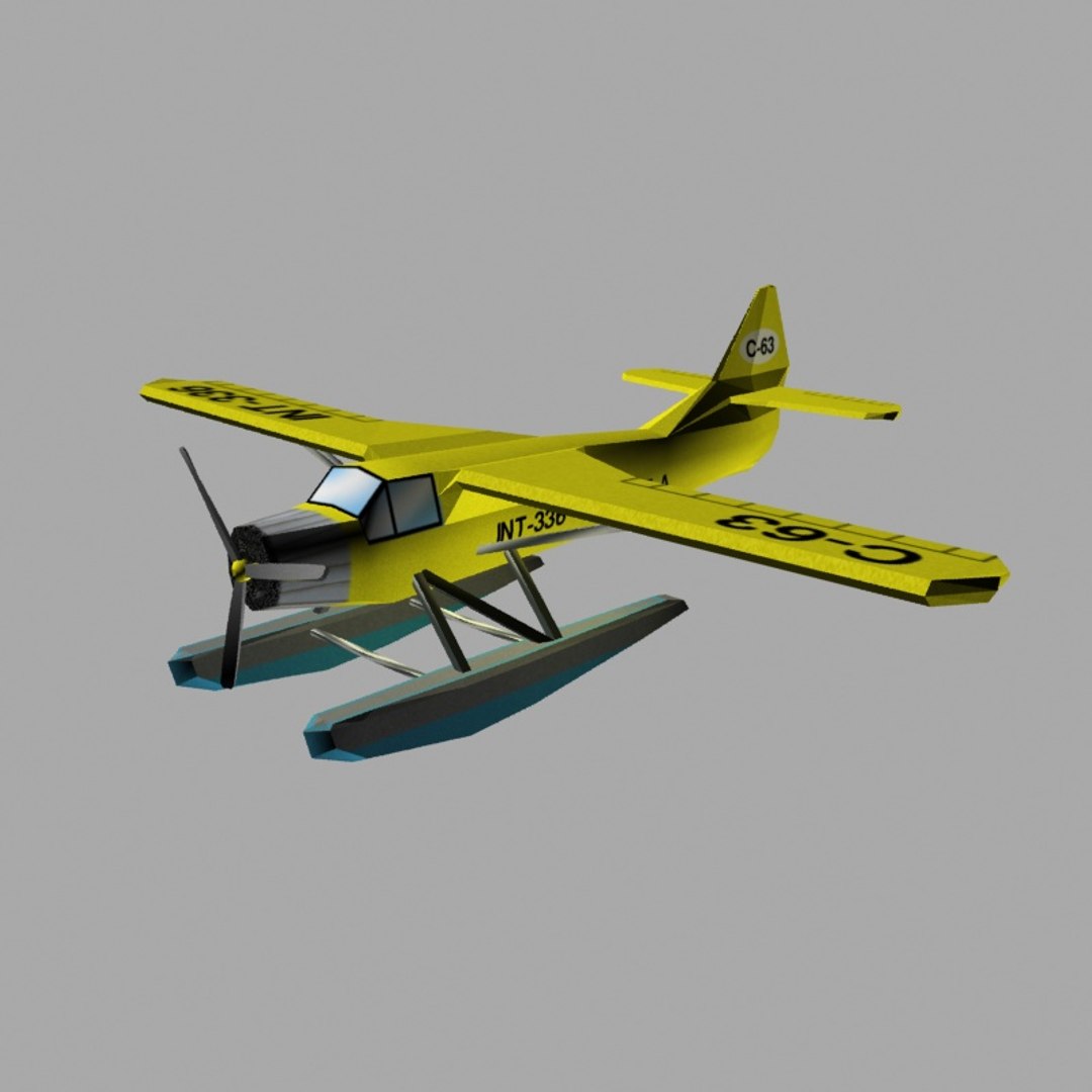 Plane Water Waterplane 3d Model