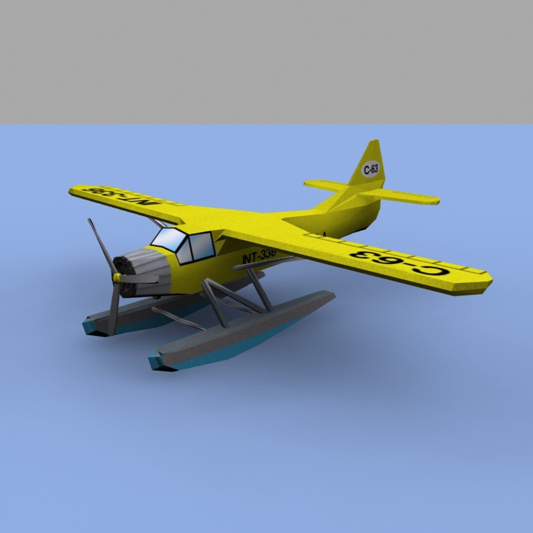 Plane Water Waterplane 3d Model