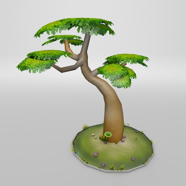 3d model cartoon tree