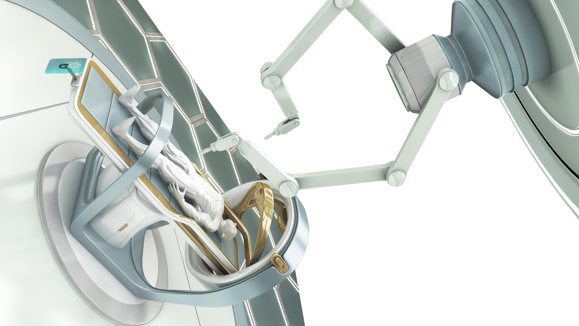 3D Model Sci-fi Lab Bed Robot Arm - TurboSquid 1622352