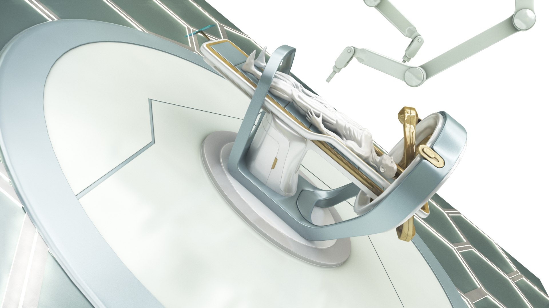 3D Model Sci-fi Lab Bed Robot Arm - TurboSquid 1622352
