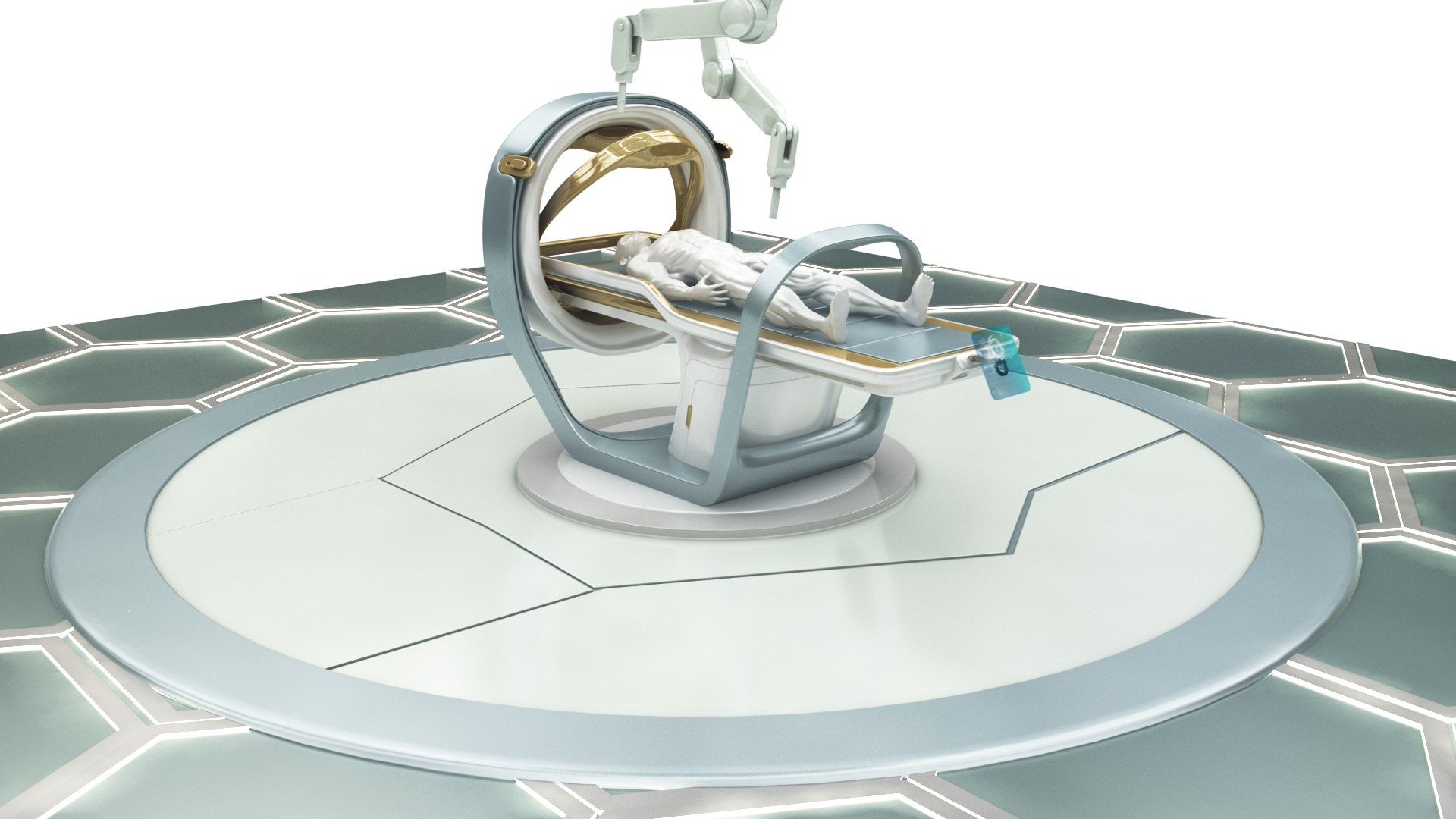 3D Model Sci-fi Lab Bed Robot Arm - TurboSquid 1622352