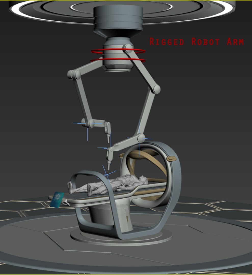 3D Model Sci-fi Lab Bed Robot Arm - TurboSquid 1622352