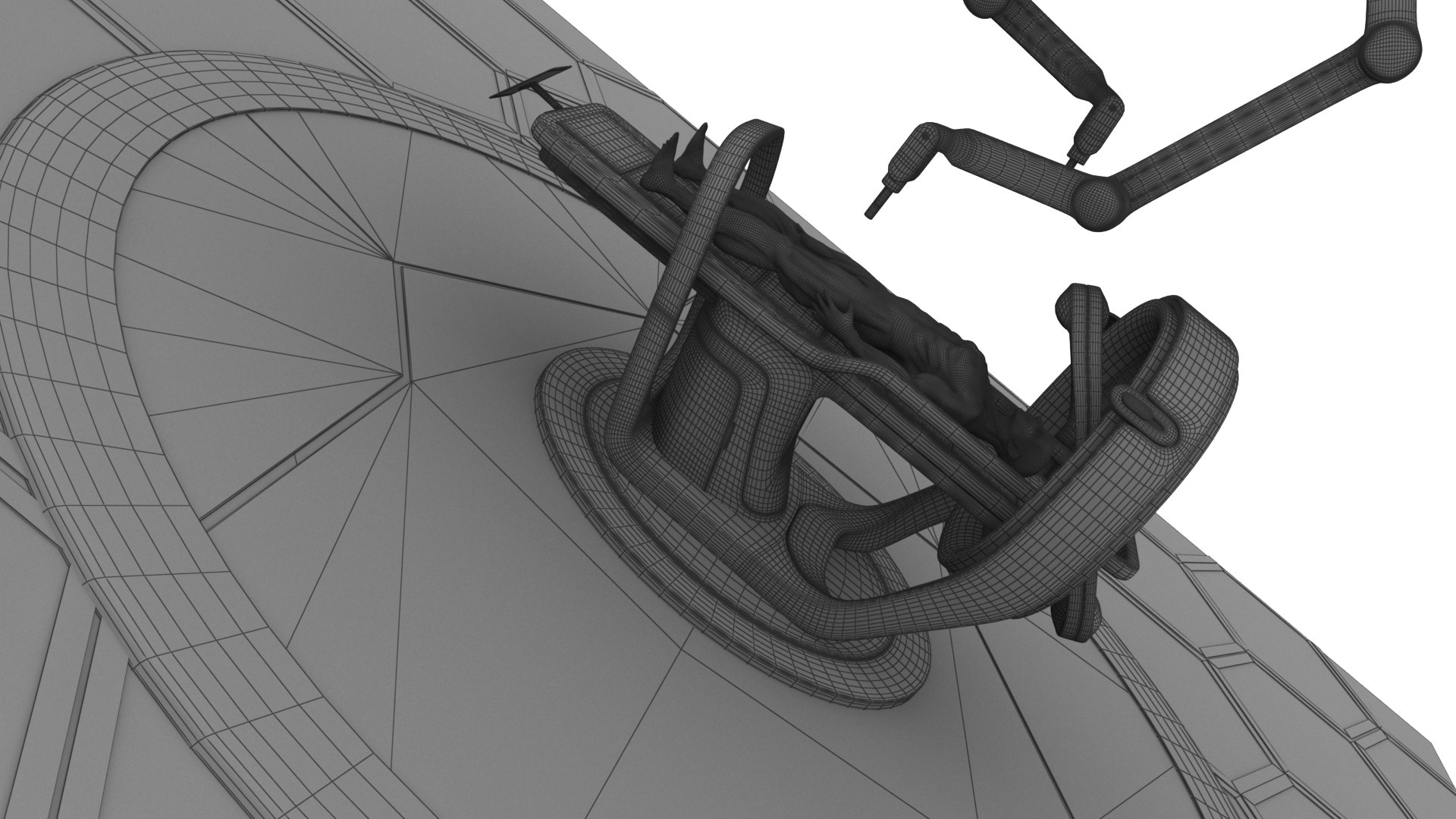 3D Model Sci-fi Lab Bed Robot Arm - TurboSquid 1622352